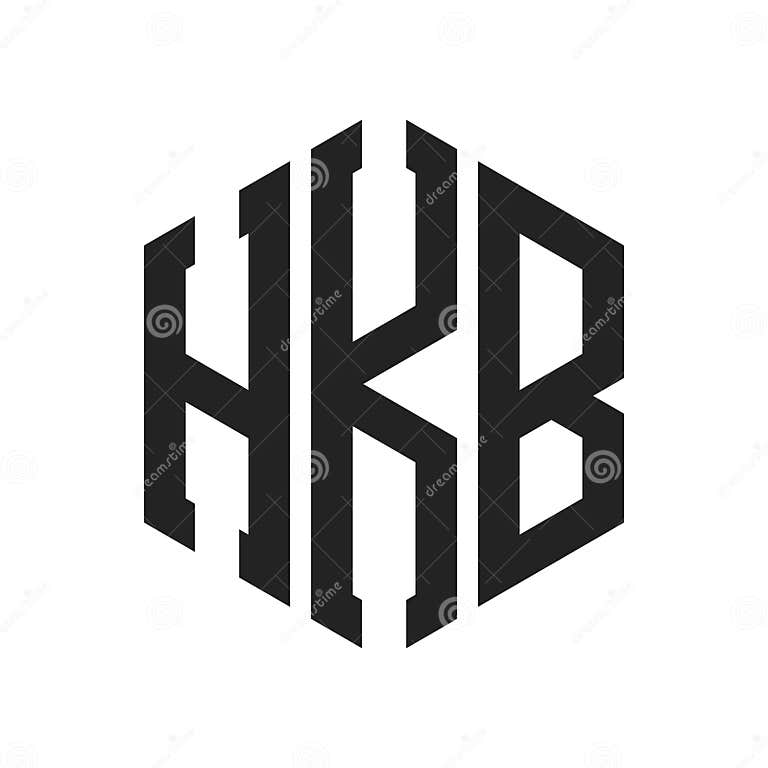 HKB Logo Design. Initial Letter HKB Monogram Logo Using Hexagon Shape ...