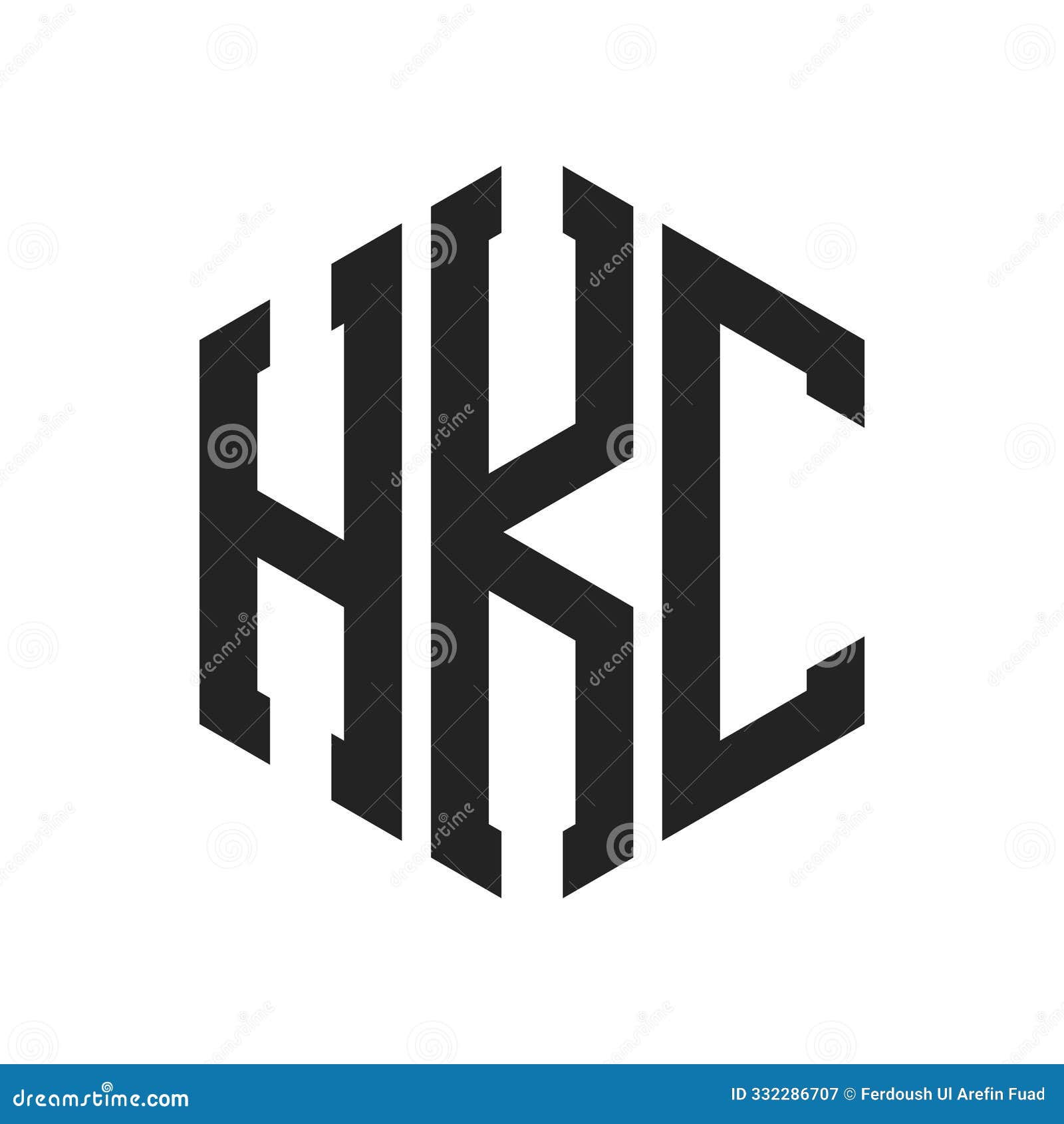 HKC Logo Design. Initial Letter HKC Monogram Logo Using Hexagon Shape ...