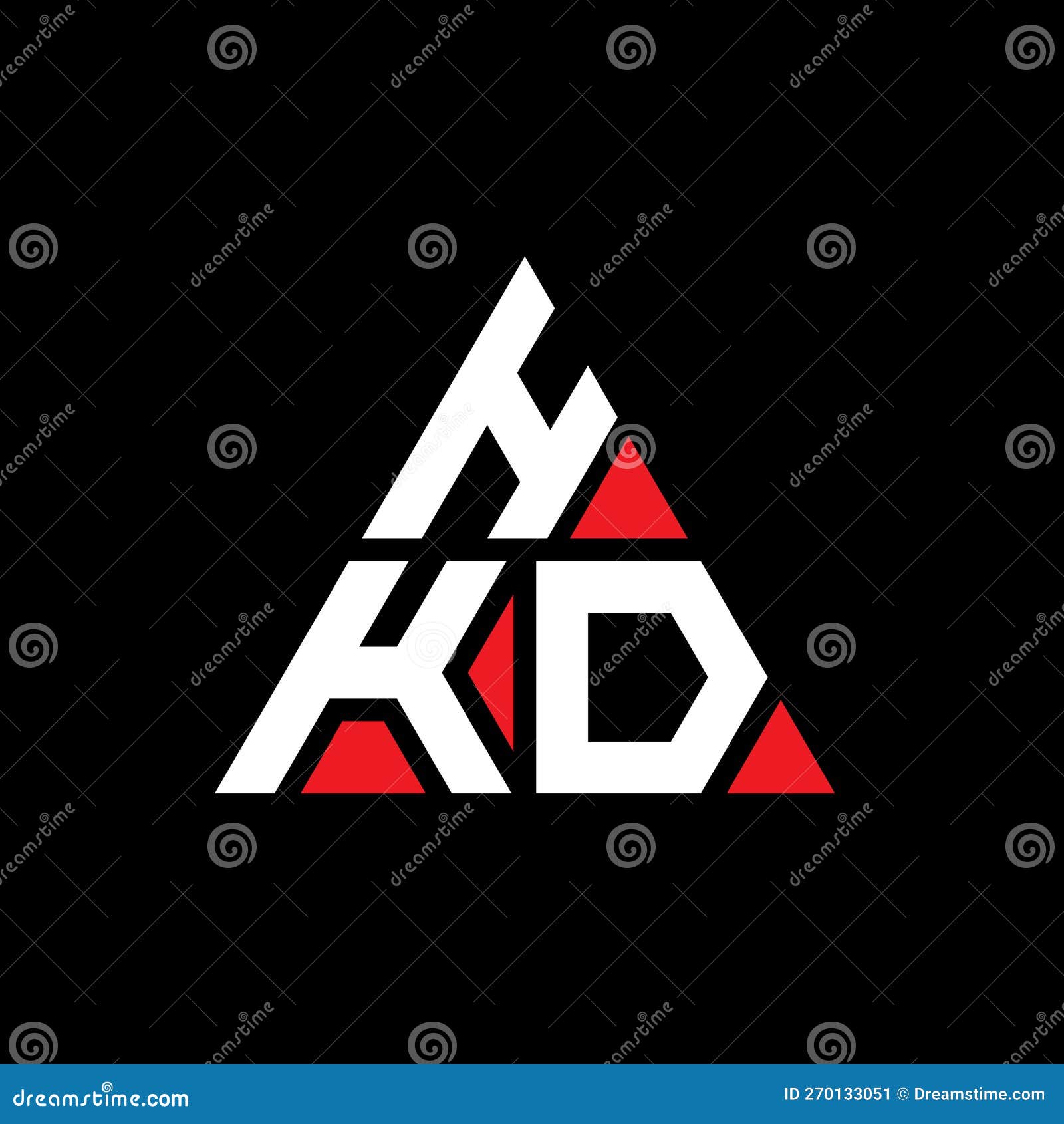 HKD Triangle Letter Logo Design with Triangle Shape. HKD Triangle Logo ...