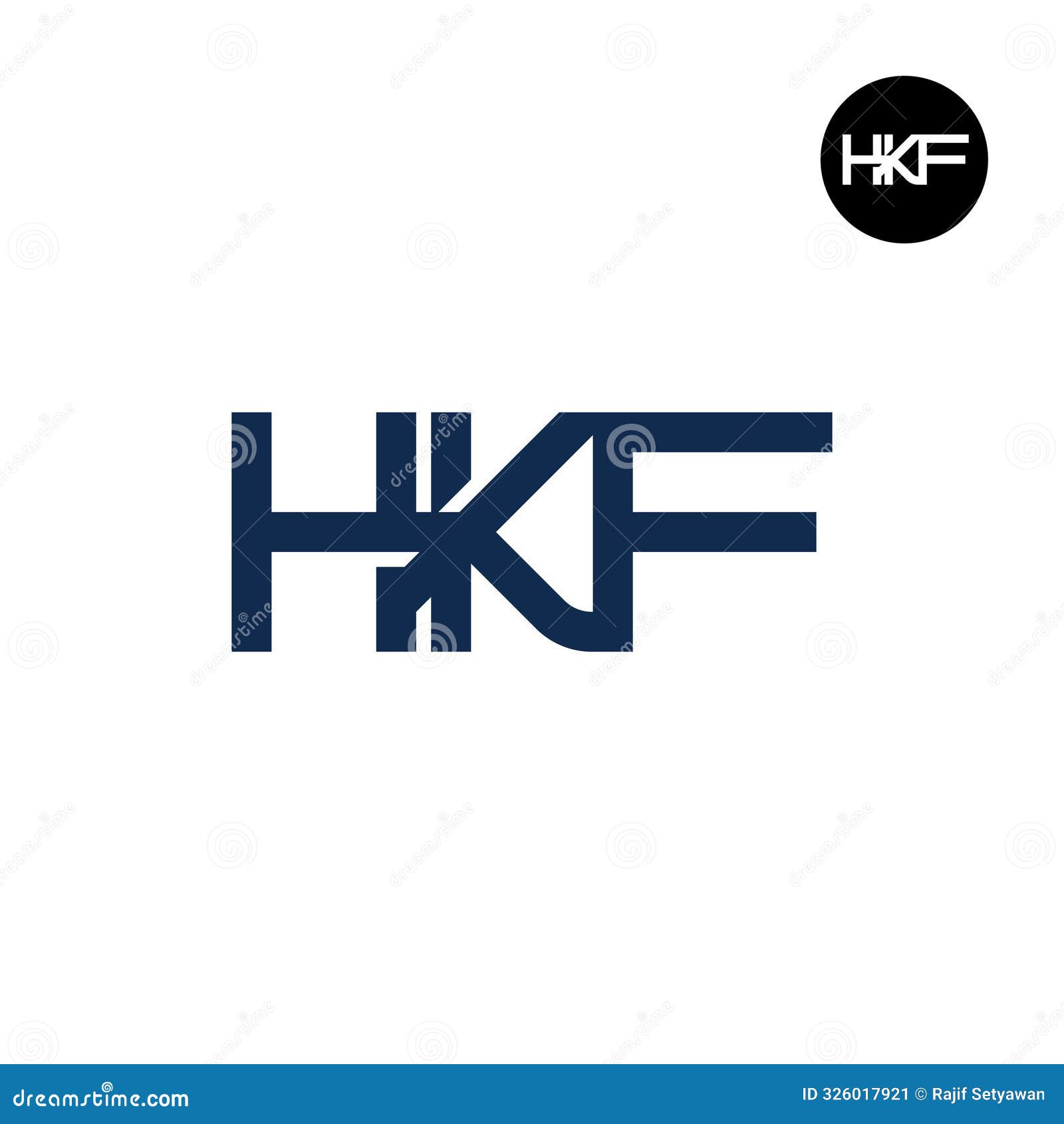 HKF Logo Letter Monogram Design Stock Vector - Illustration of letters ...