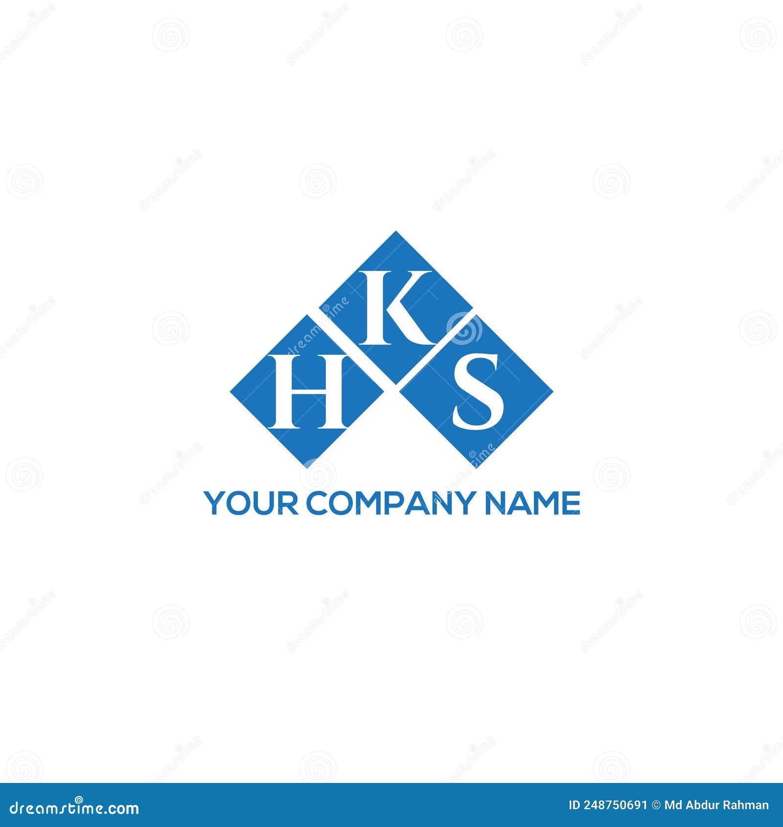 HKS Letter Logo Design on WHITE Background. HKS Creative Initials ...