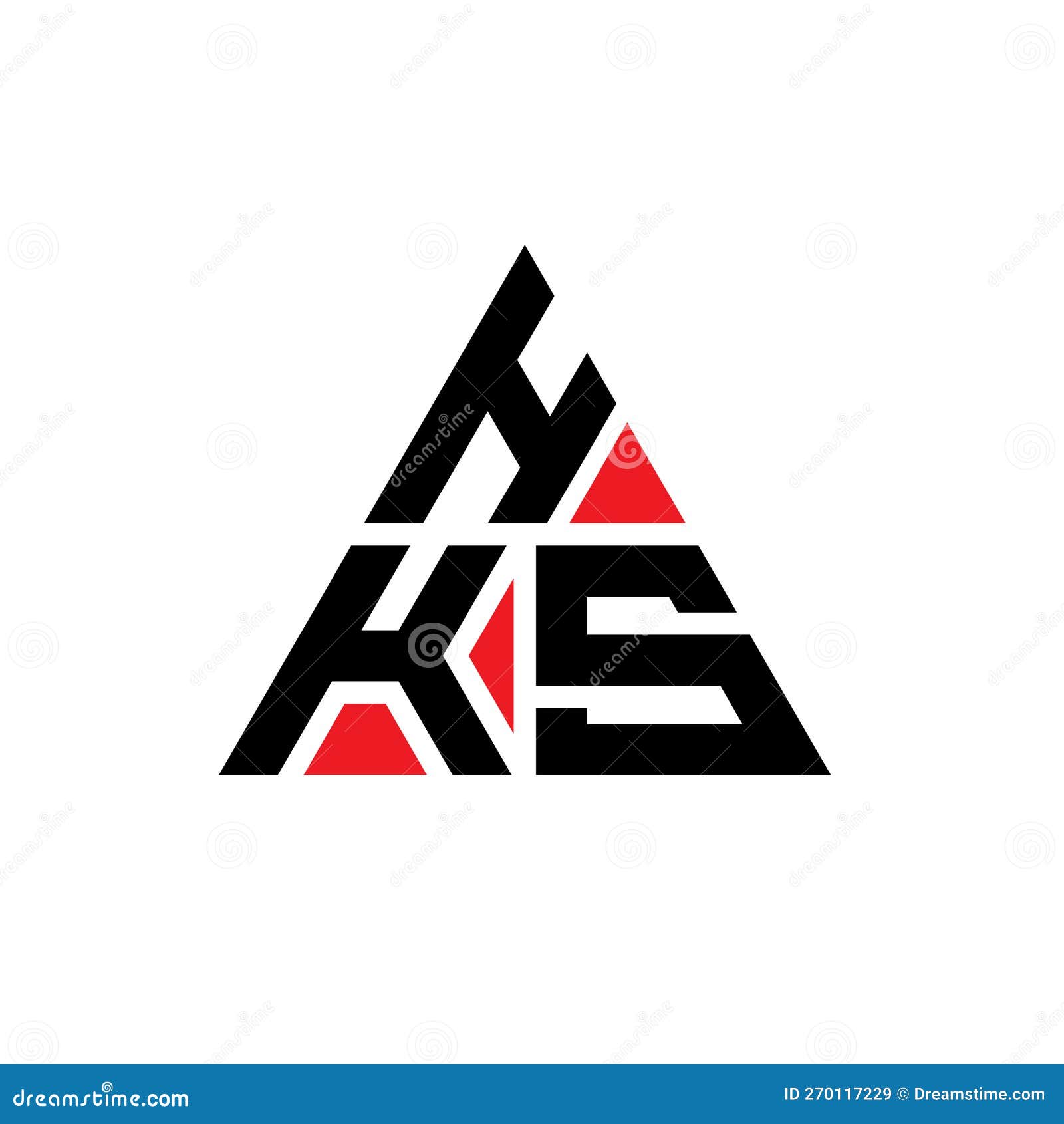 HKS Triangle Letter Logo Design with Triangle Shape. HKS Triangle Logo ...
