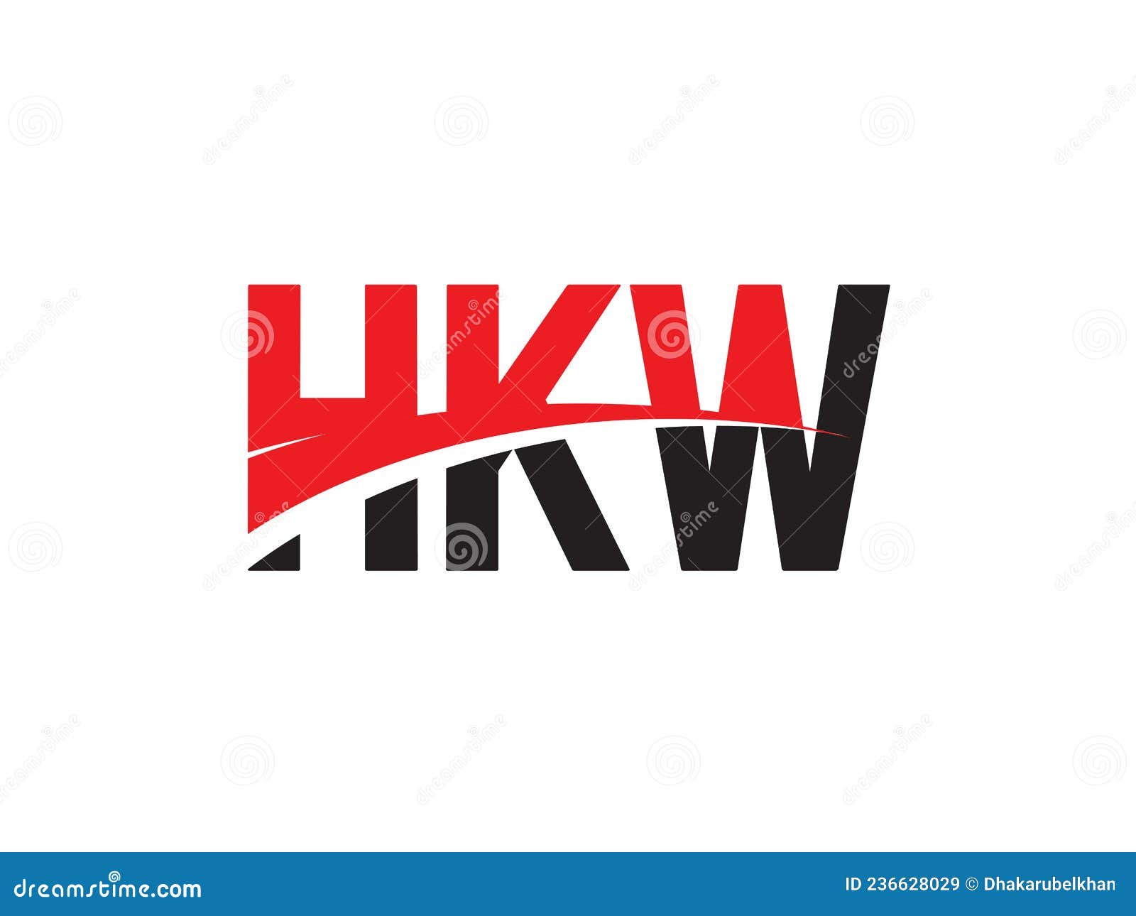 HKW Letter Initial Logo Design Vector Illustration Stock Vector ...