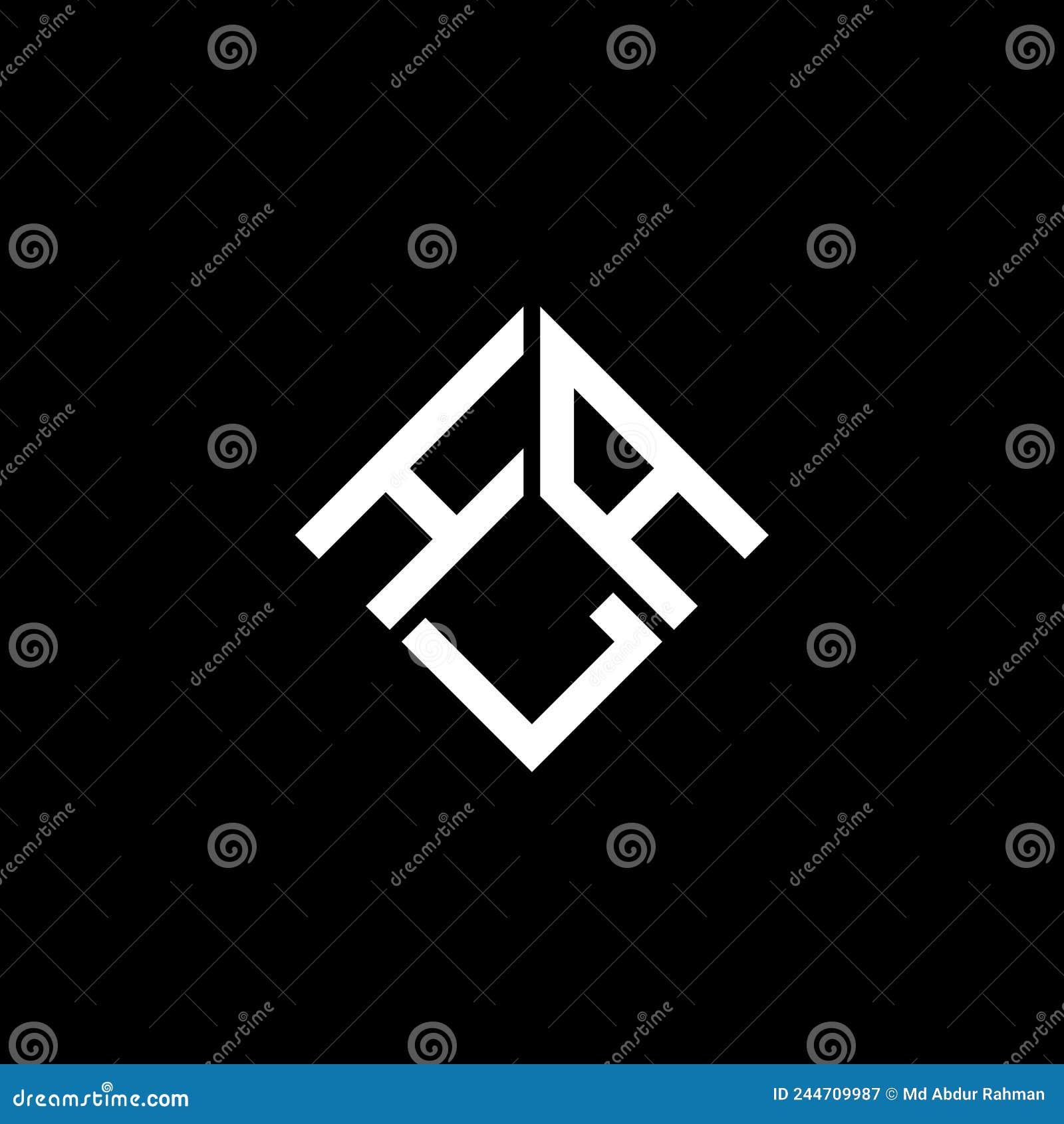 HLA Letter Logo Design On Black Background. HLA Creative Initials ...