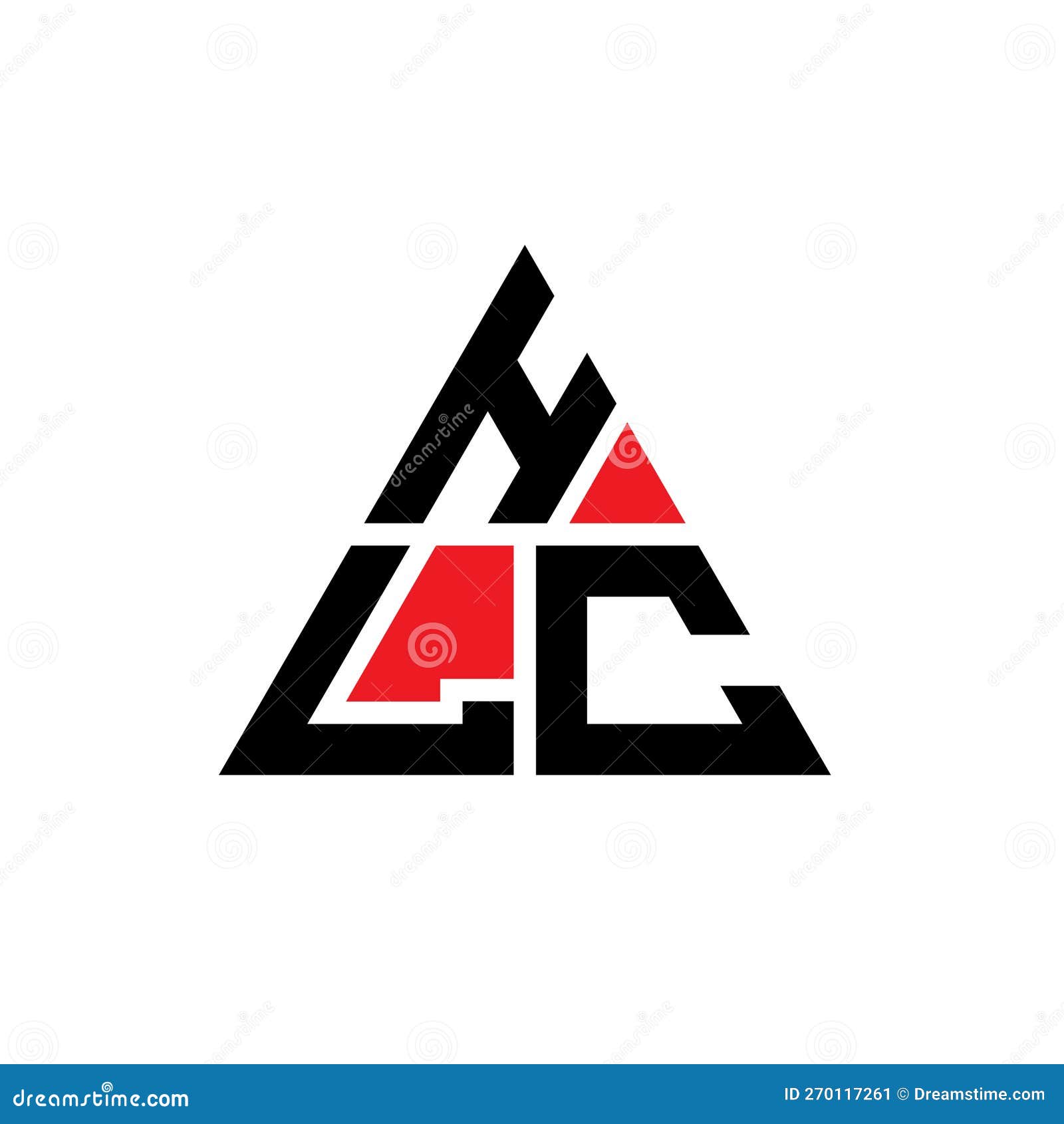 HLC Triangle Letter Logo Design with Triangle Shape. HLC Triangle Logo ...
