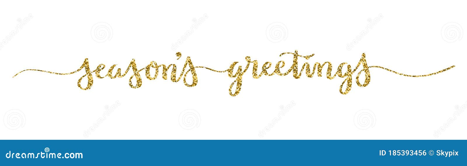 SEASON`S GREETINGS Gold Glitter Brush Calligraphy Banner Stock Vector ...