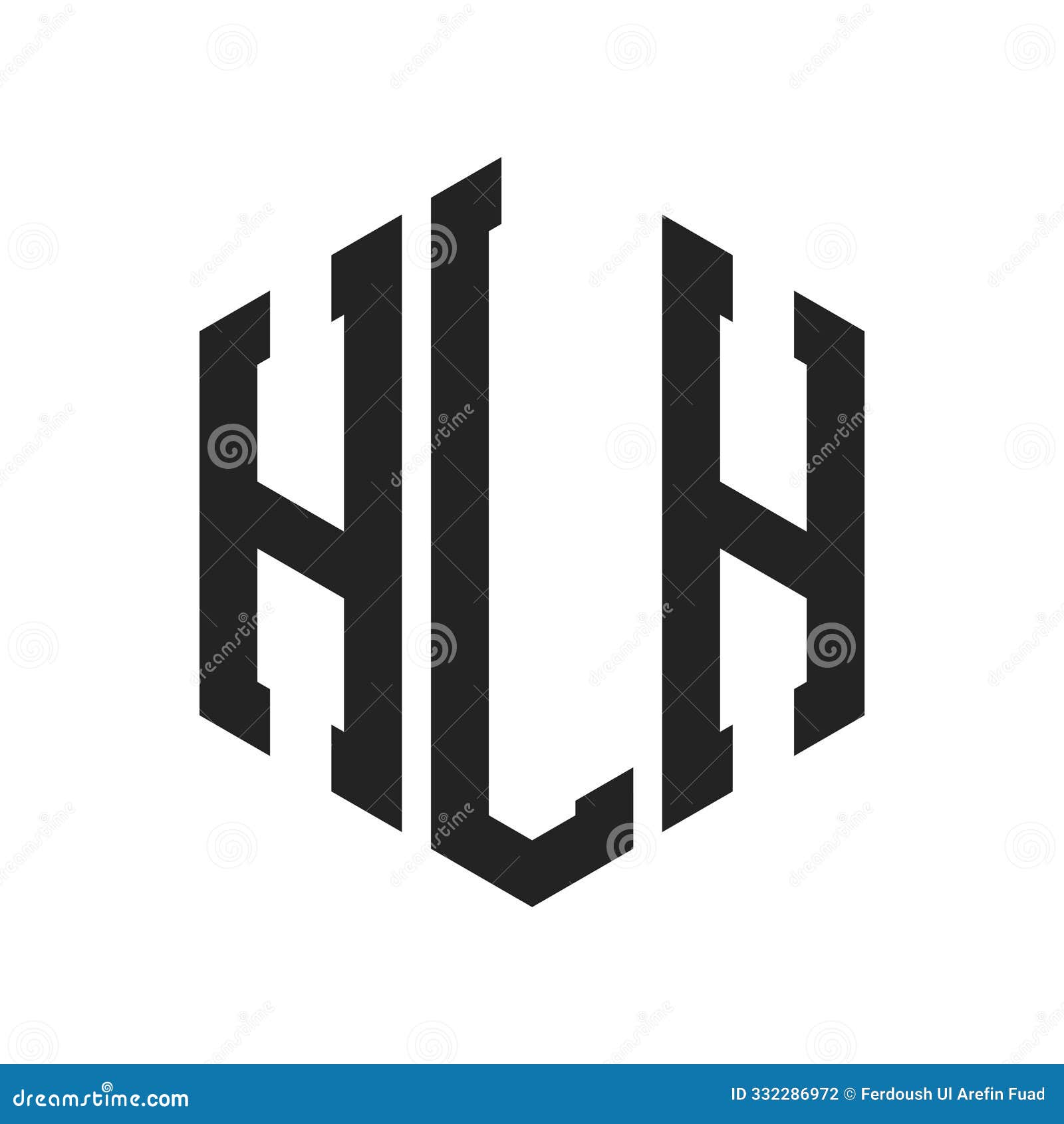 HLH Logo Design. Initial Letter HLH Monogram Logo Using Hexagon Shape ...