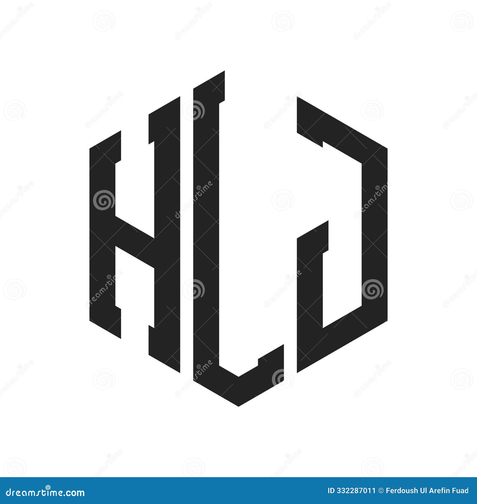 HLJ Logo Design. Initial Letter HLJ Monogram Logo Using Hexagon Shape ...