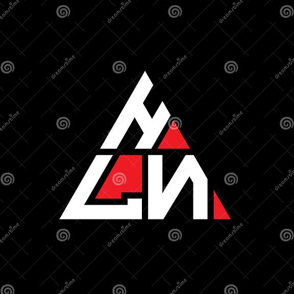 HLN Triangle Letter Logo Design with Triangle Shape. HLN Triangle Logo ...