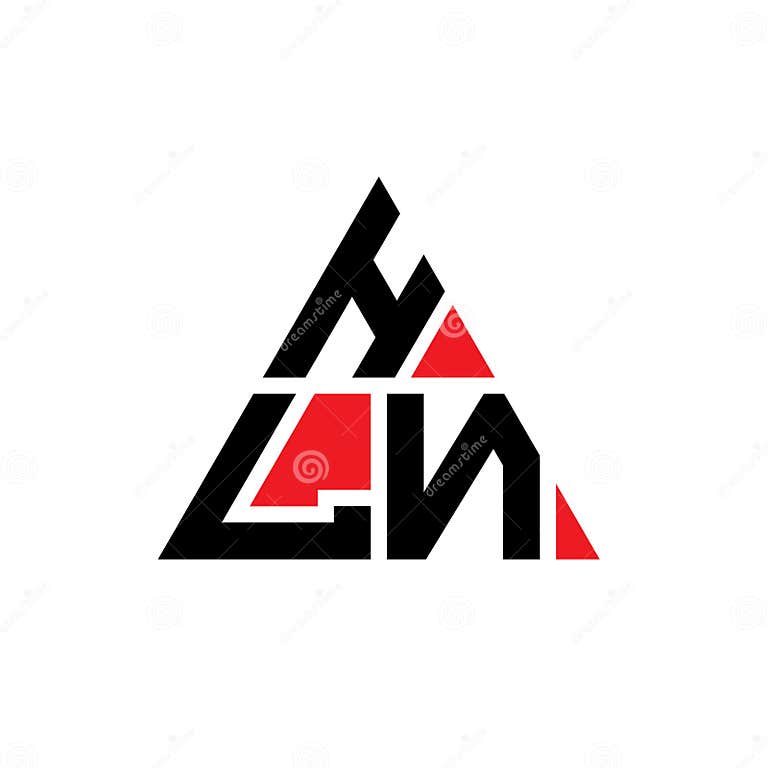 HLN Triangle Letter Logo Design with Triangle Shape. HLN Triangle Logo ...