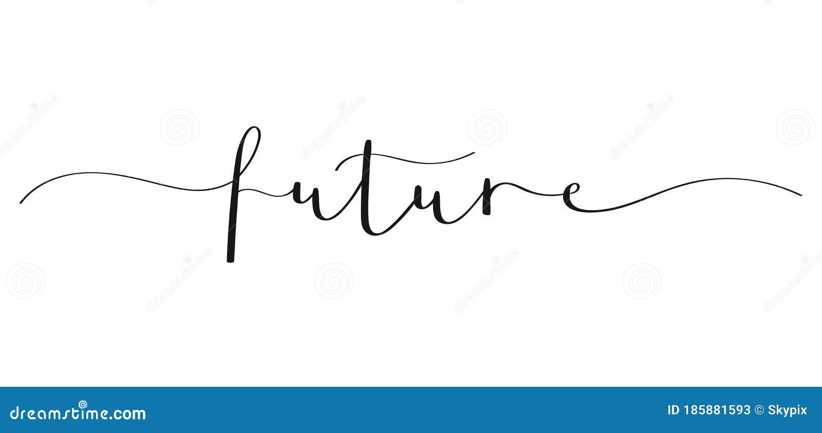 FUTURE Black Brush Calligraphy Banner Stock Vector - Illustration of ...