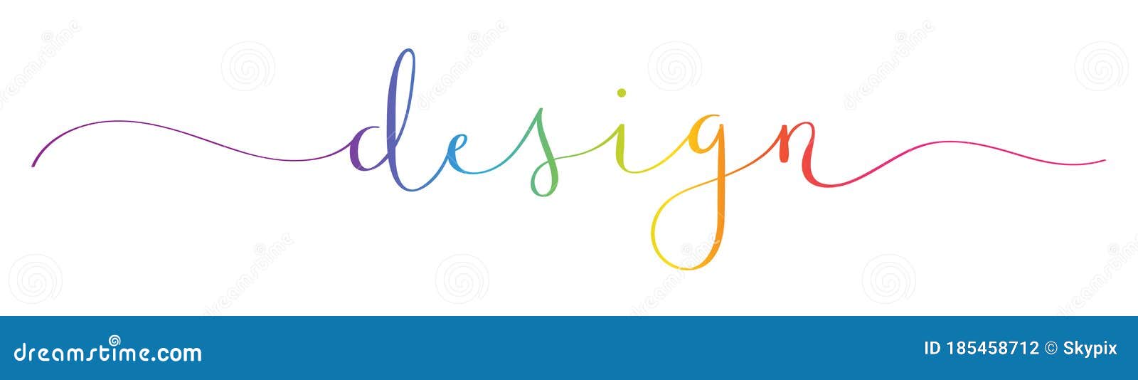 DESIGN Colorful Brush Calligraphy Banner Stock Vector - Illustration of ...