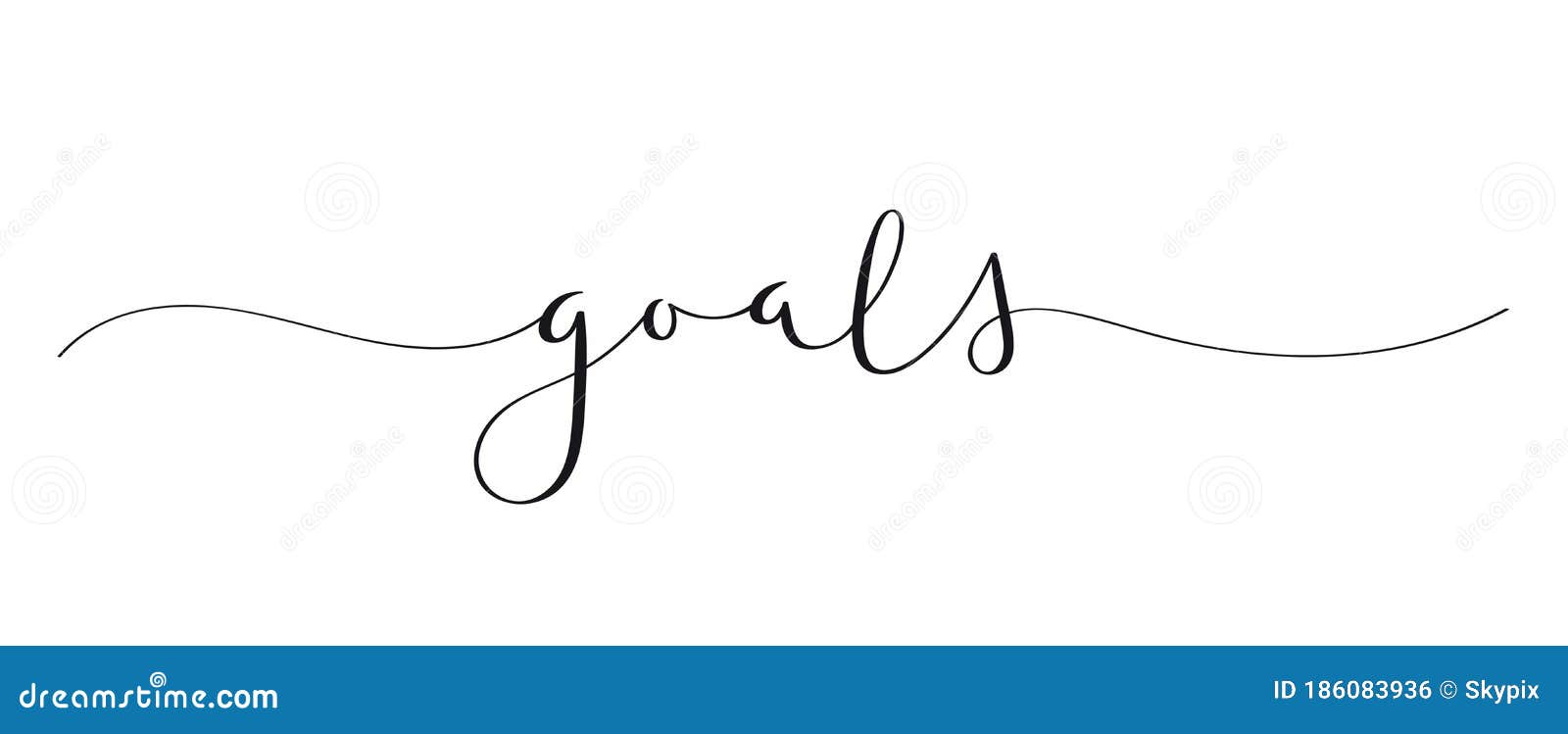 GOALS Black Brush Calligraphy Banner Stock Vector - Illustration of ...