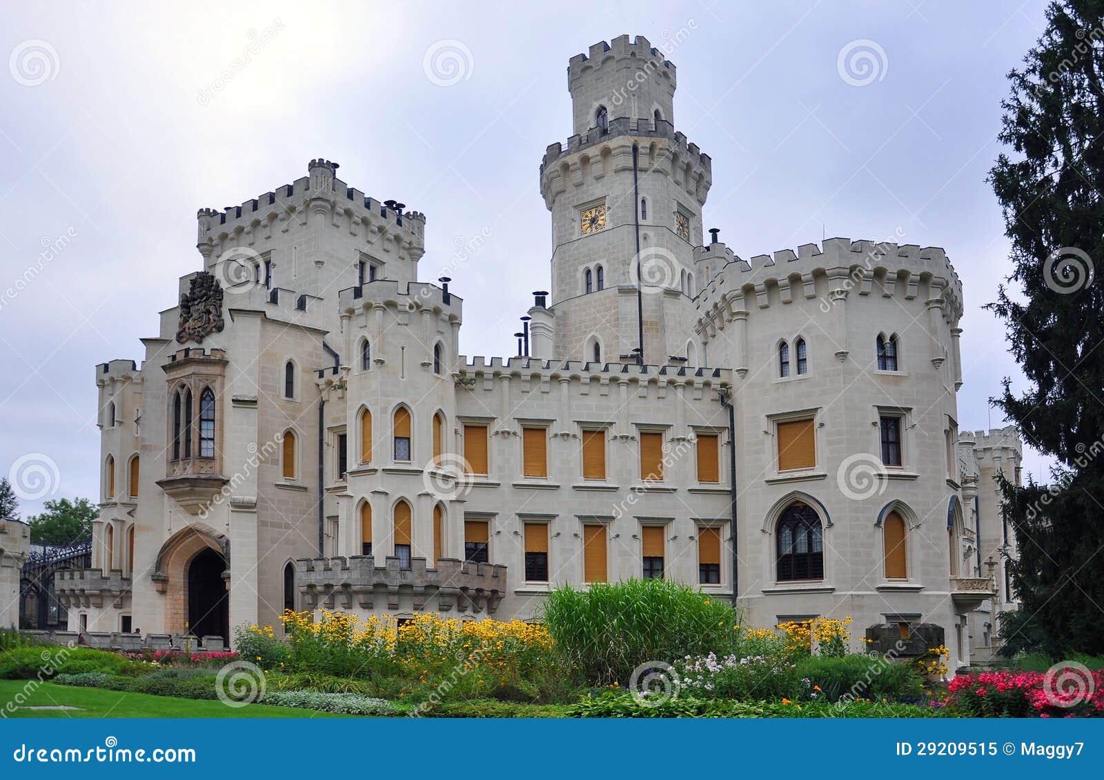 Hluboka castle stock image. Image of fortified, door - 29209515