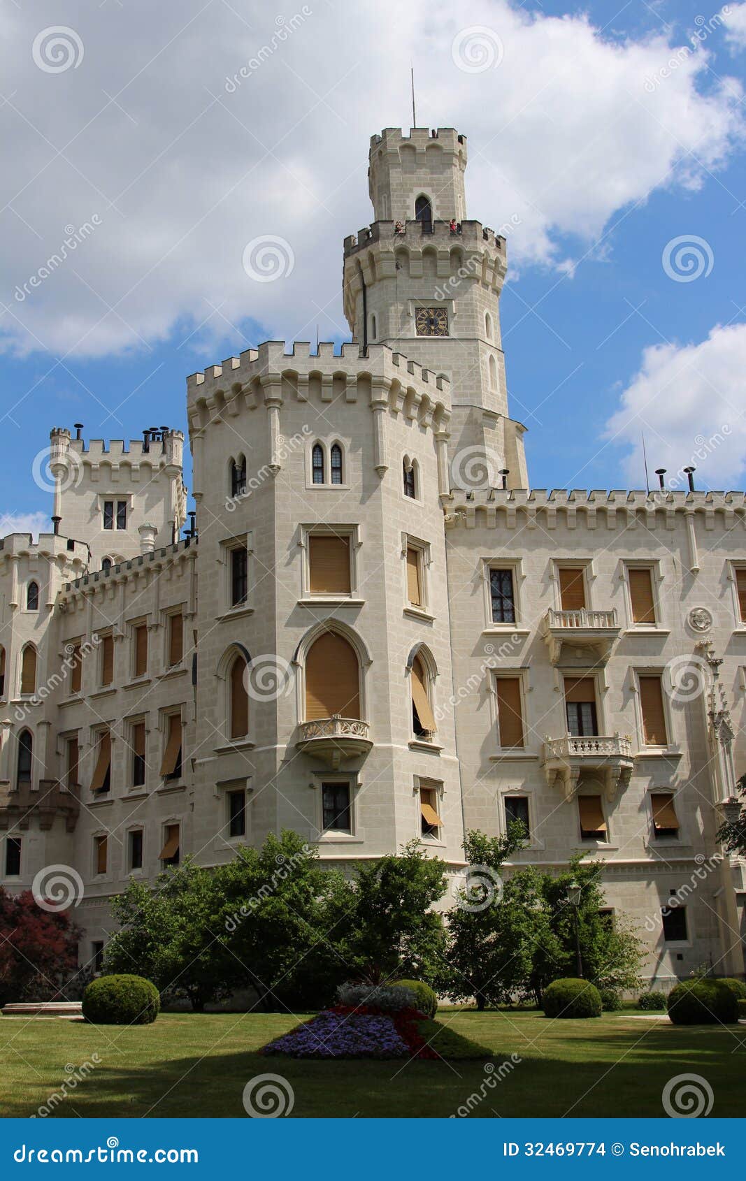 Hluboka castle stock photo. Image of exterior, fantasy - 32469774