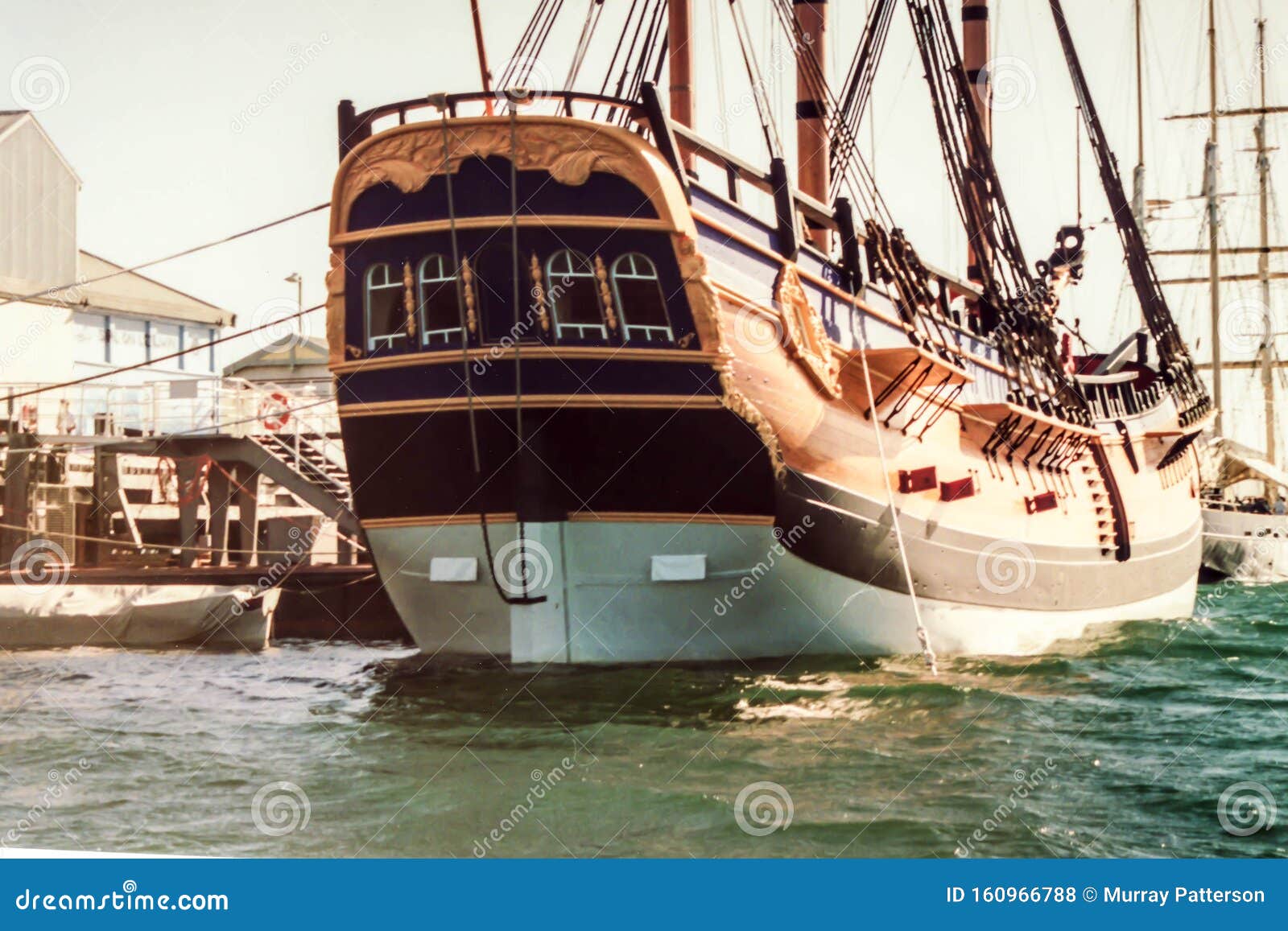 HM Bark Endeavour Replica stock photo. Image of cook - 160966788