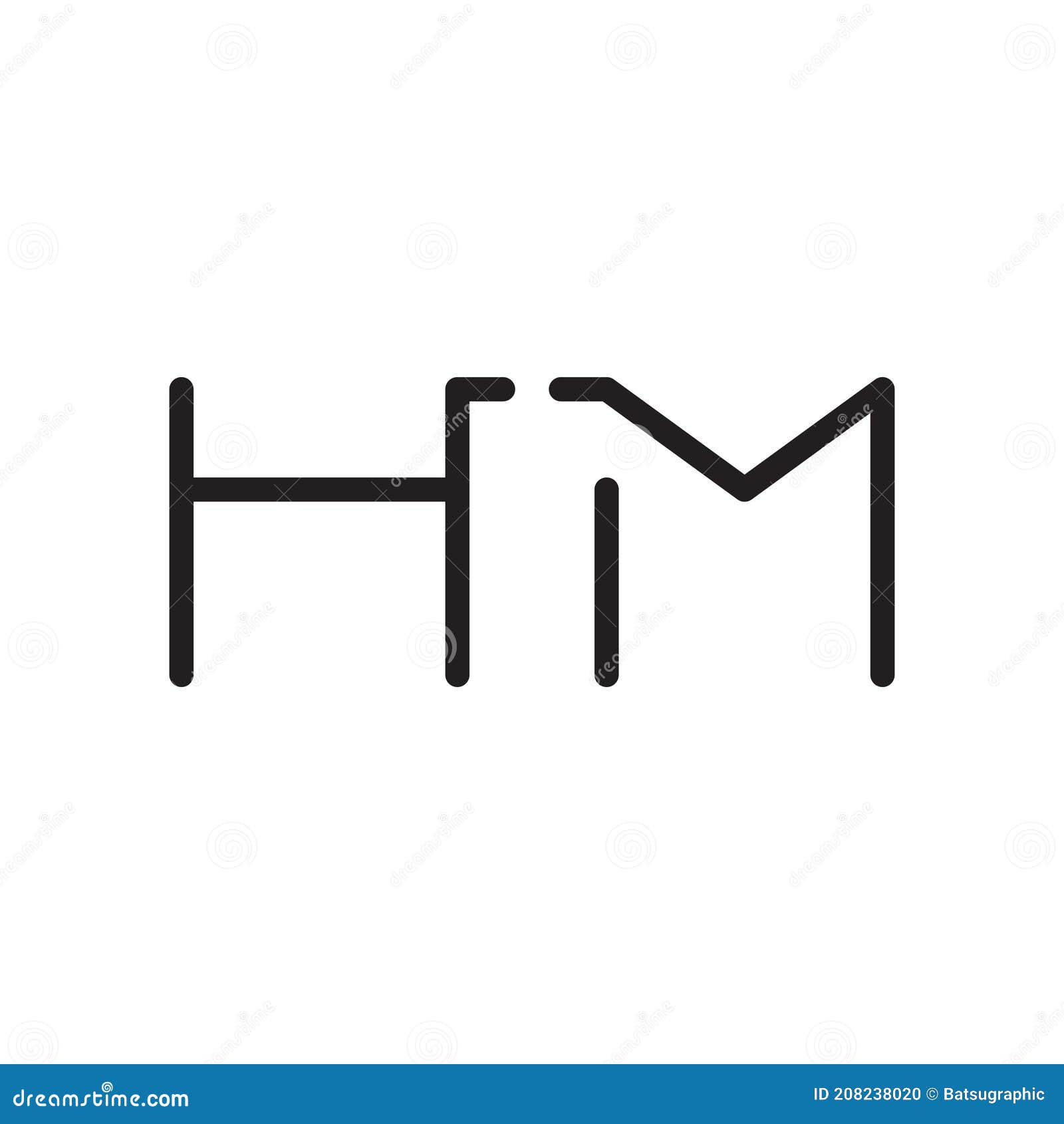 Hm Initial Letter Vector Logo Icon Stock Vector - Illustration of ...