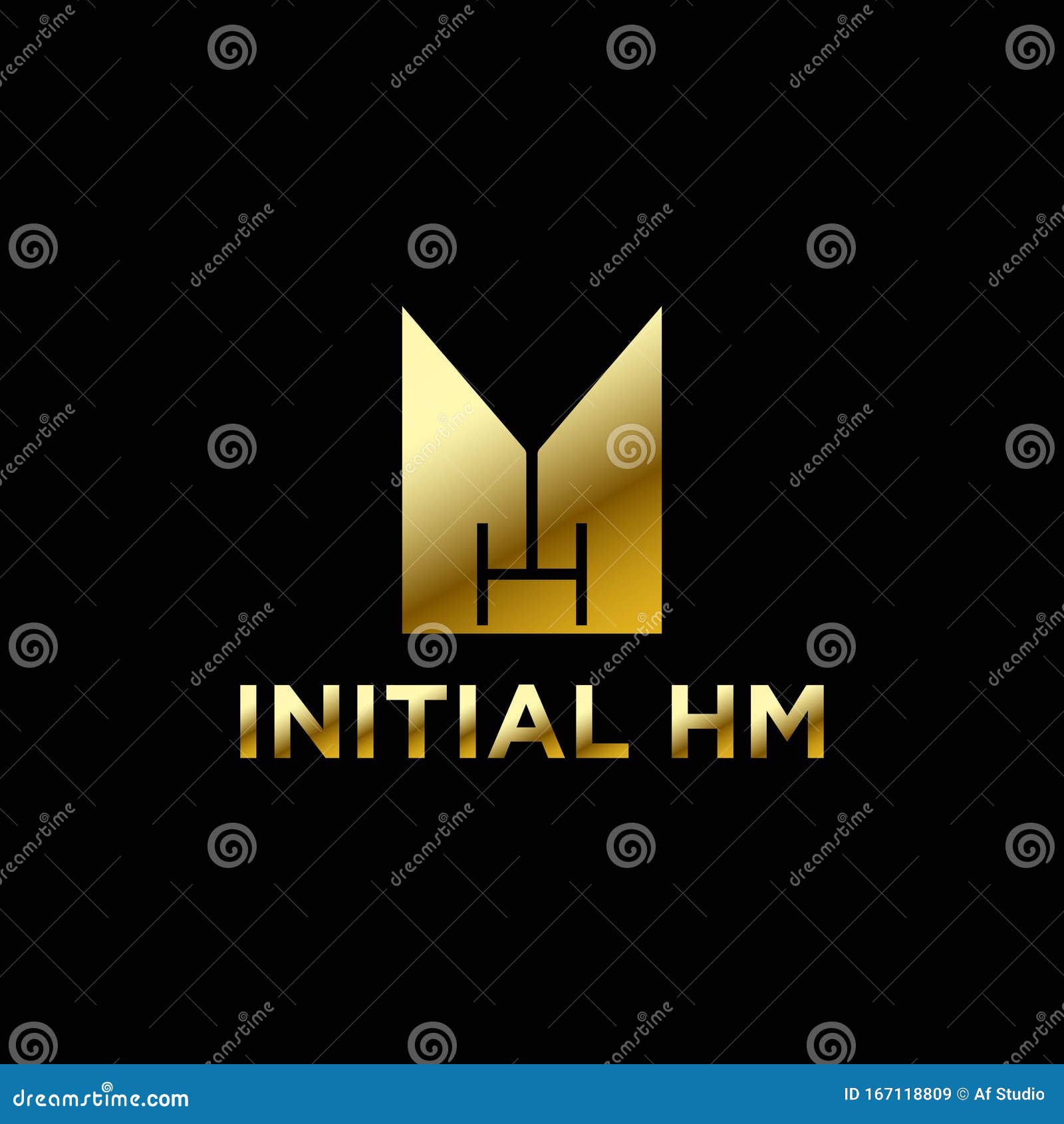 Hm Initial Logo Design Vector Stock Vector - Illustration of management ...