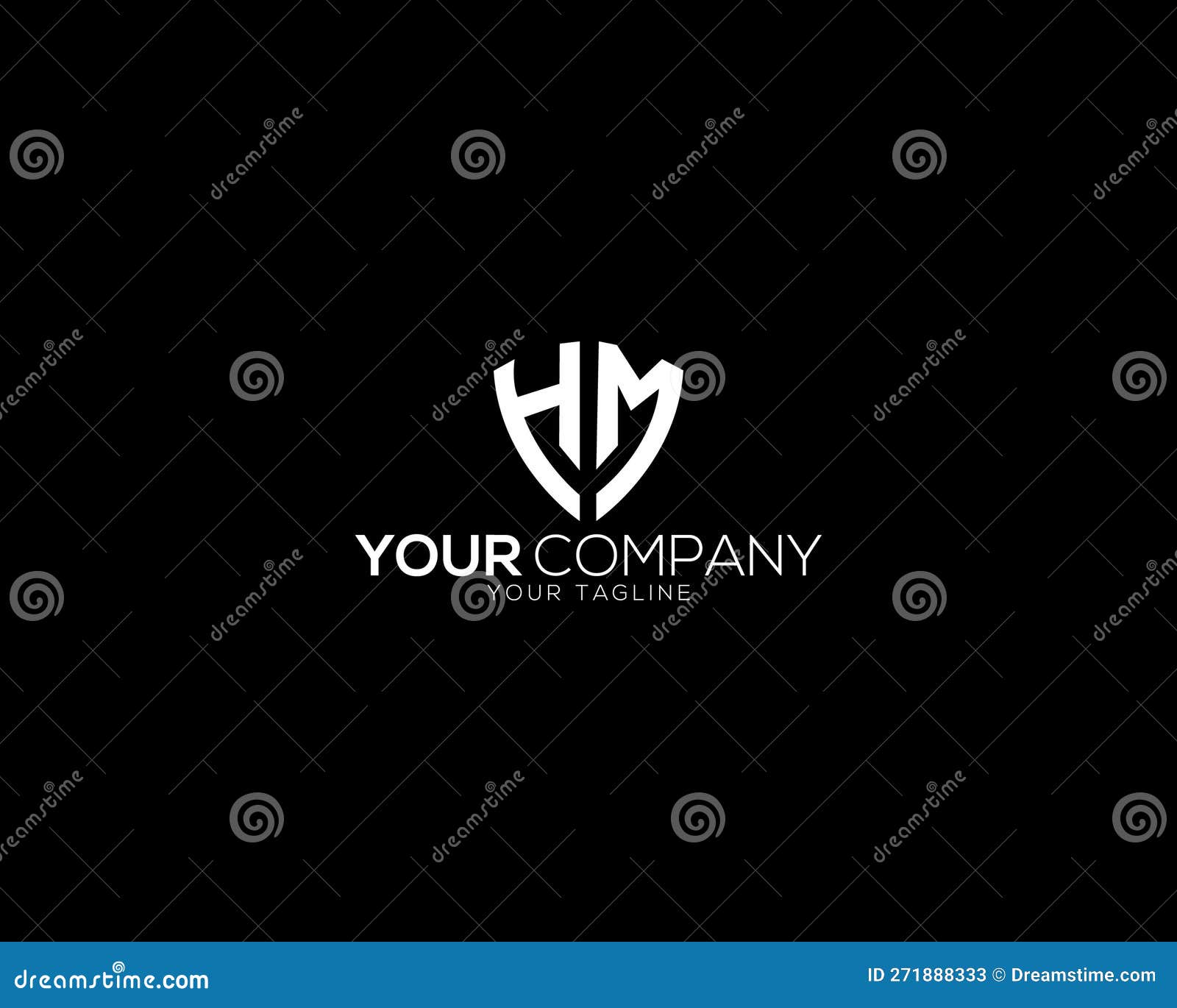 HM Letter Initial Logo Design Stock Vector - Illustration of logo ...