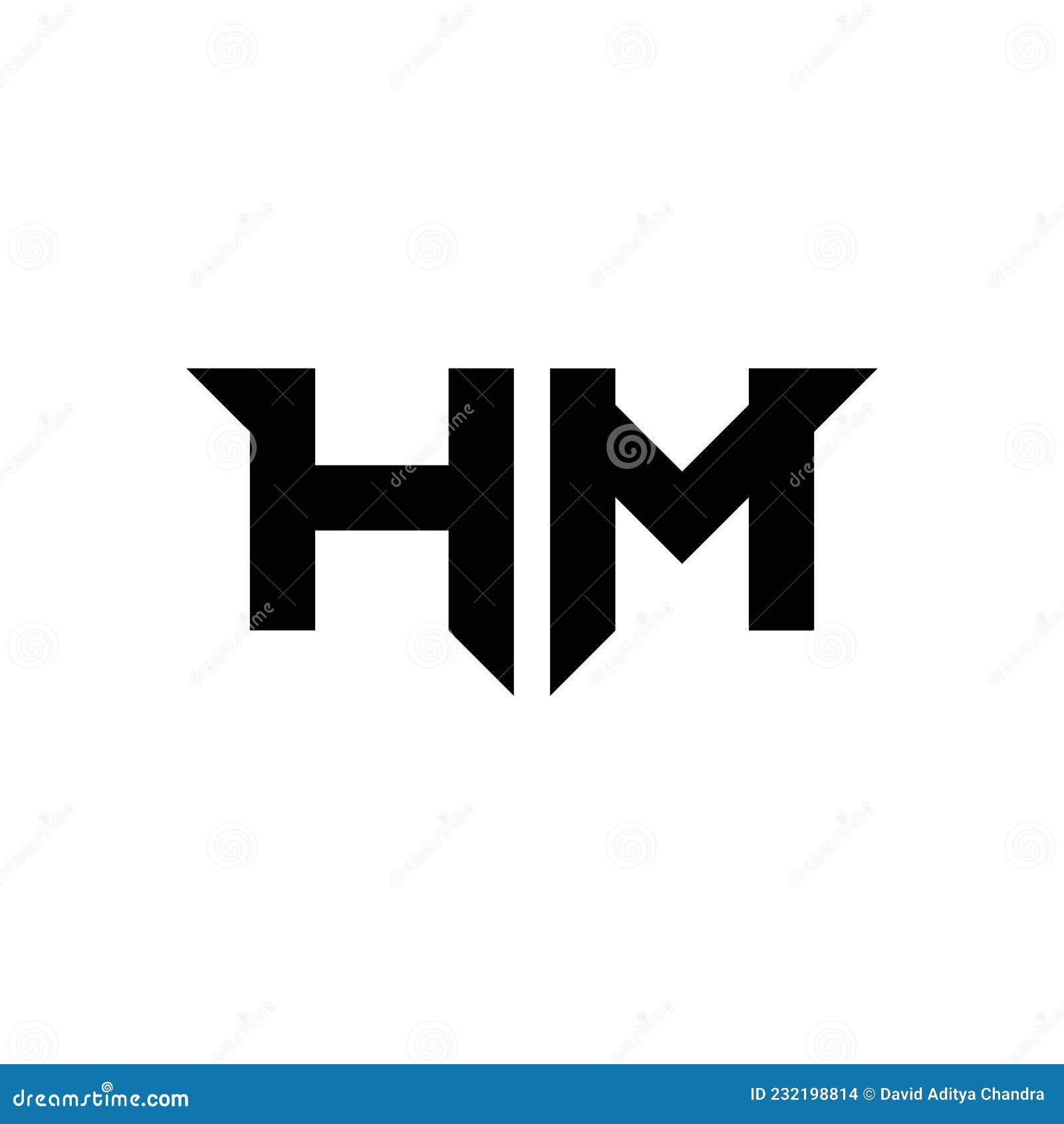 HM Logo Monogram Design Template Stock Vector - Illustration of graphic ...