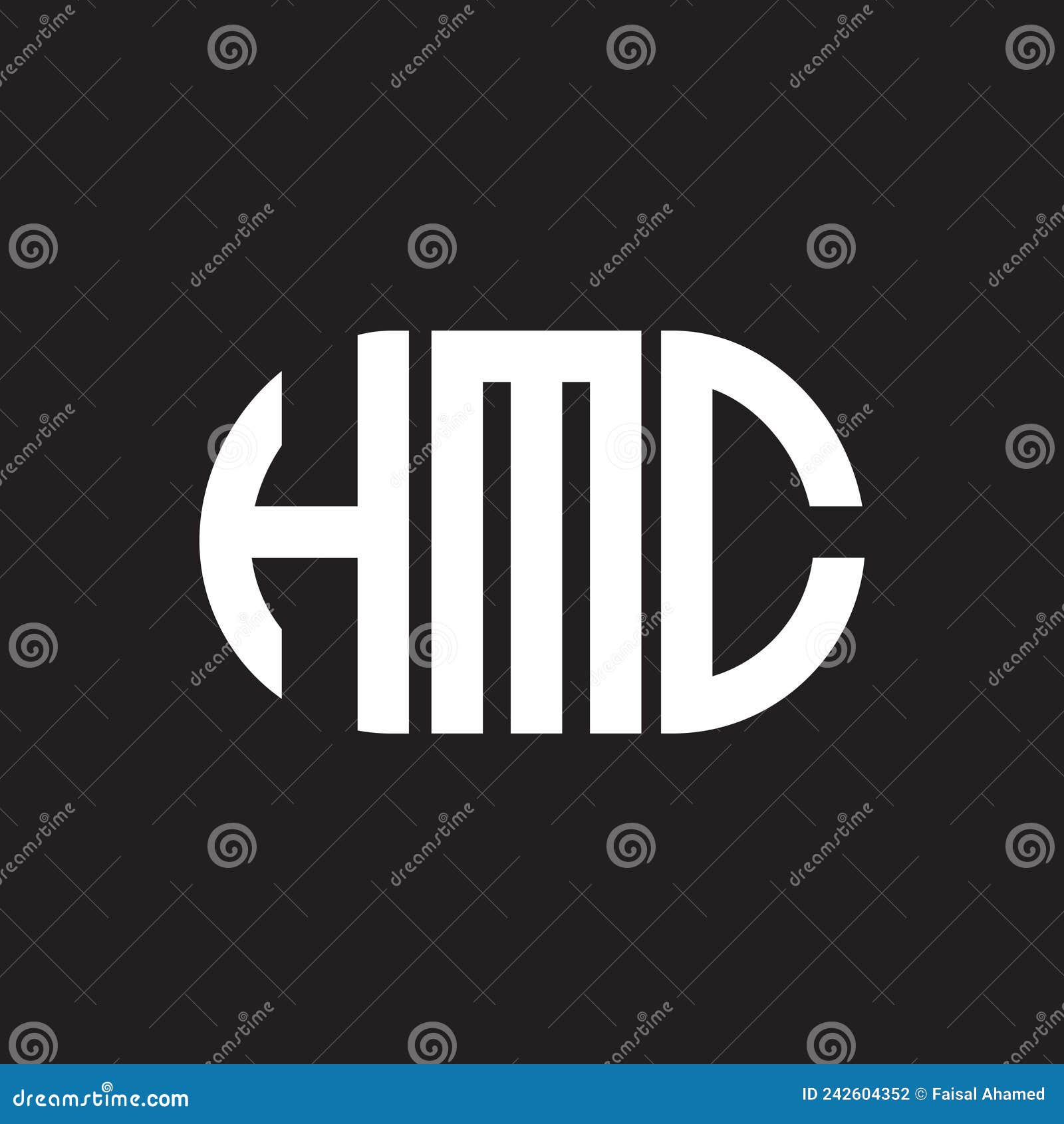 HMC Letter Logo Design on Black Background. HMC Creative Initials ...