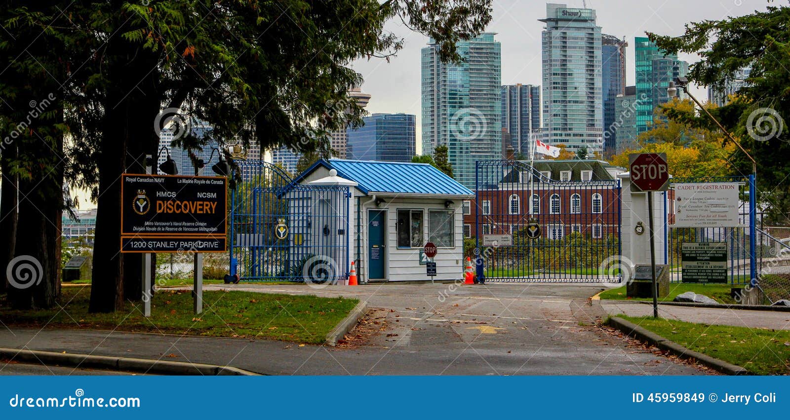 HMCS Discovery Military Base On A Deadman Island In Vancouver Stanley ...