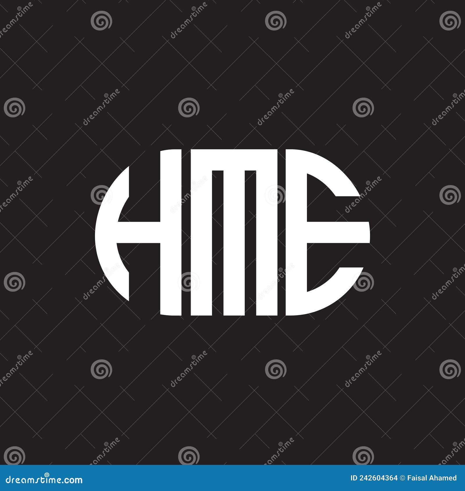 HME Letter Logo Design on Black Background. HME Creative Initials ...