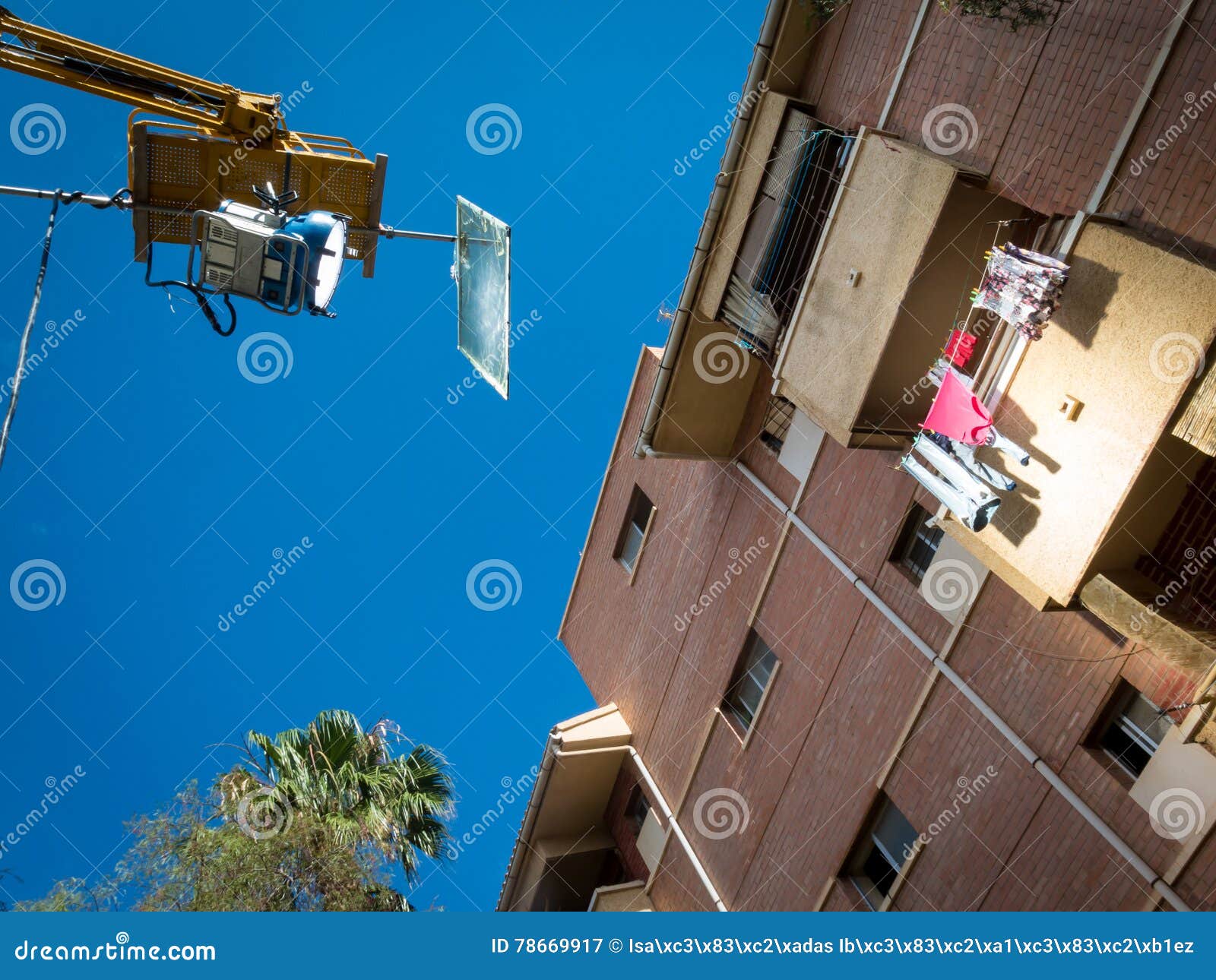 HMI Daylight Projector Hanging Stock Image - Image of barn, movie: 78669917