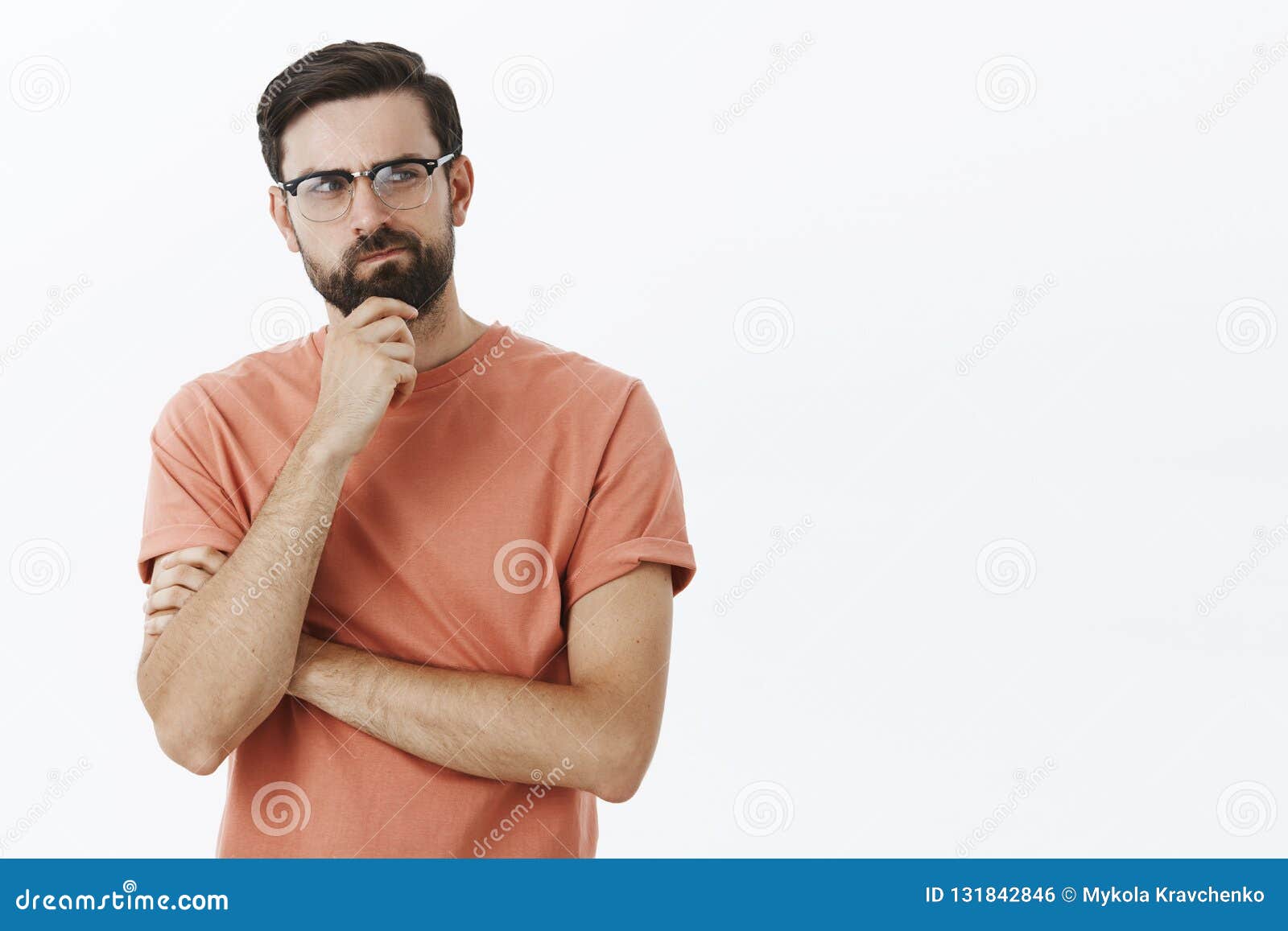 Hmm Need Think Up Plan. Portrait of Determined and Thoughtful Creative ...