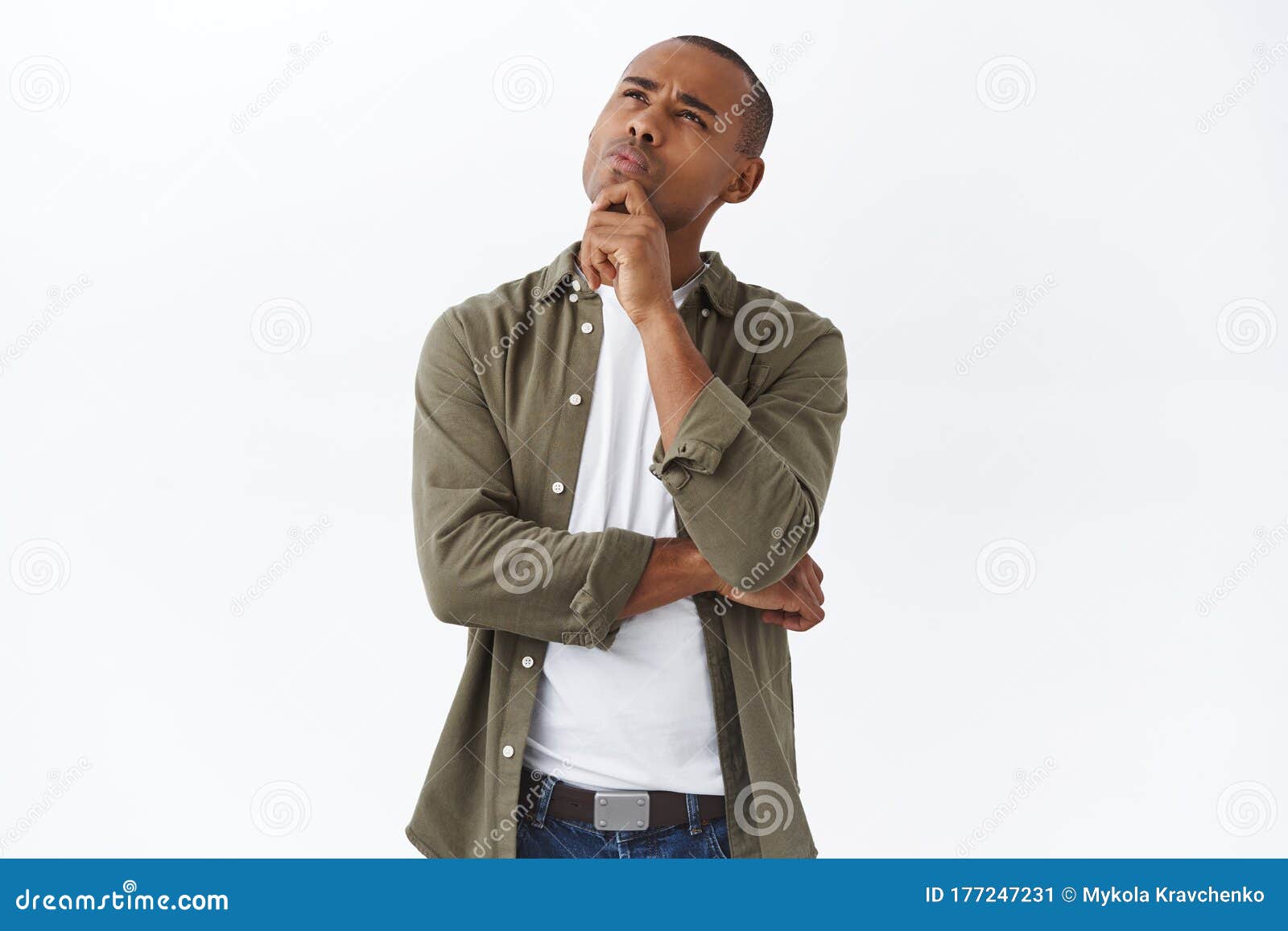 Hmmm Interesting. Portrait of Thoughtful Handsome, Smart African ... Hmmm Interesting. Portrait of Thoughtful Handsome, Smart African ...