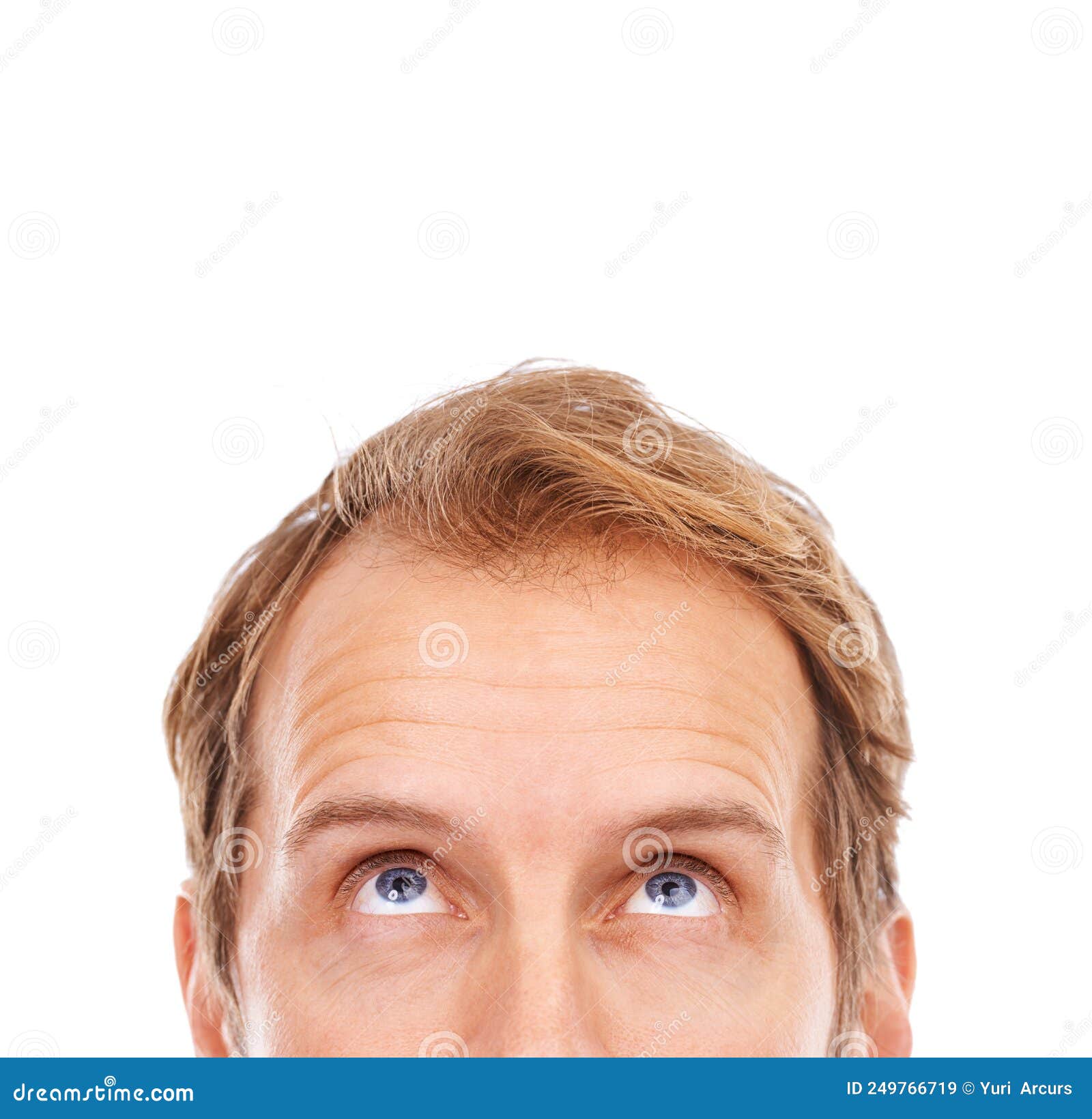 Hmmm... Very Interesting. Cropped Shot of the Upper Half of a Young ...