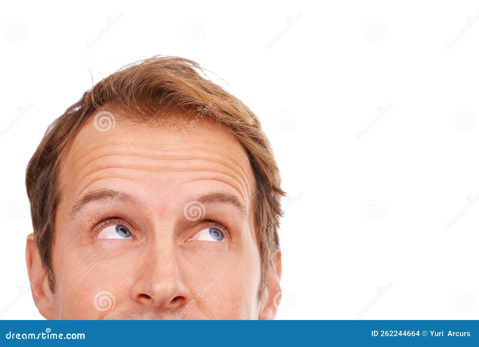 Hmmm... Very Interesting. the Upper Half of a Young Mans Face Looking ...