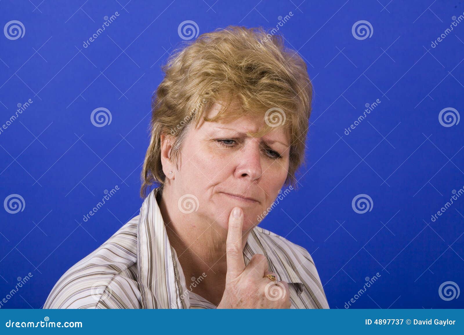 Hmmmmm! stock image. Image of lady, emotion, thinking - 4897737