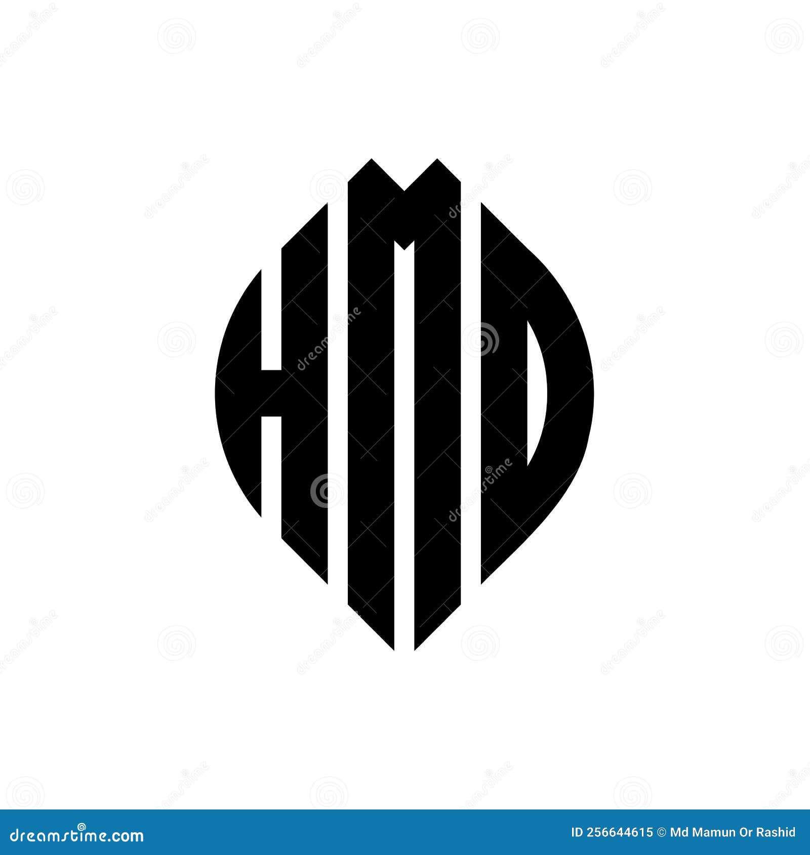 HMO Circle Letter Logo Design with Circle and Ellipse Shape. HMO ...