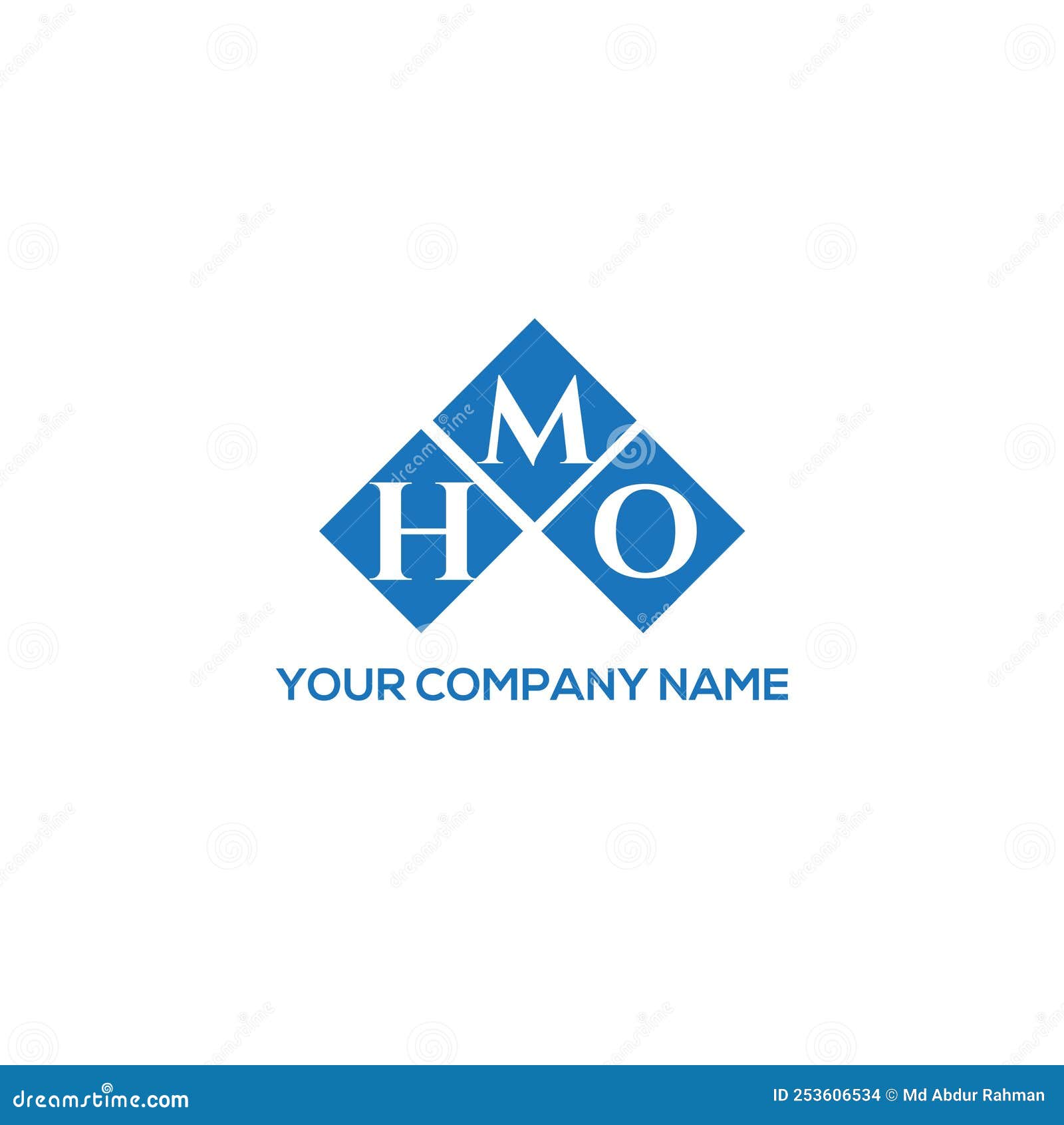 HMO Letter Logo Design on WHITE Background. HMO Creative Initials ...