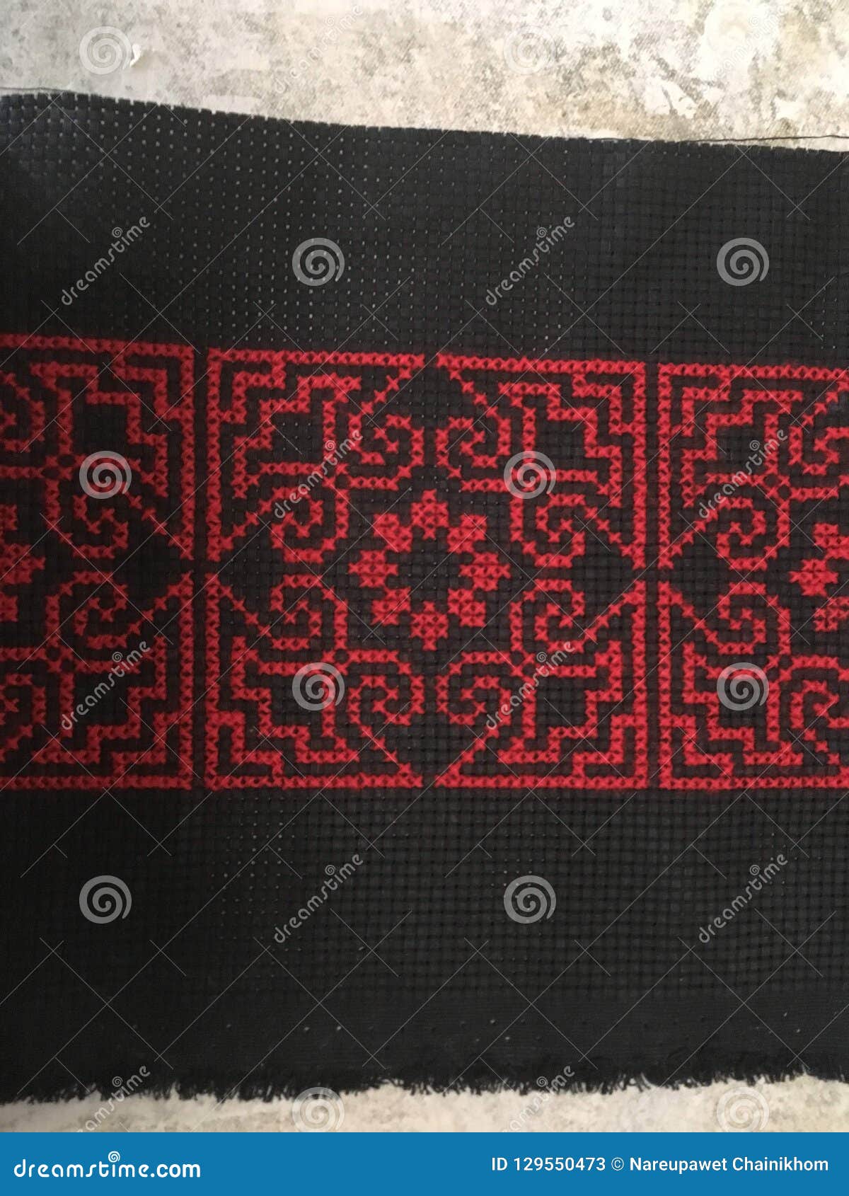 Hmong embroidery stock image. Image of embroidery, star - 129550473