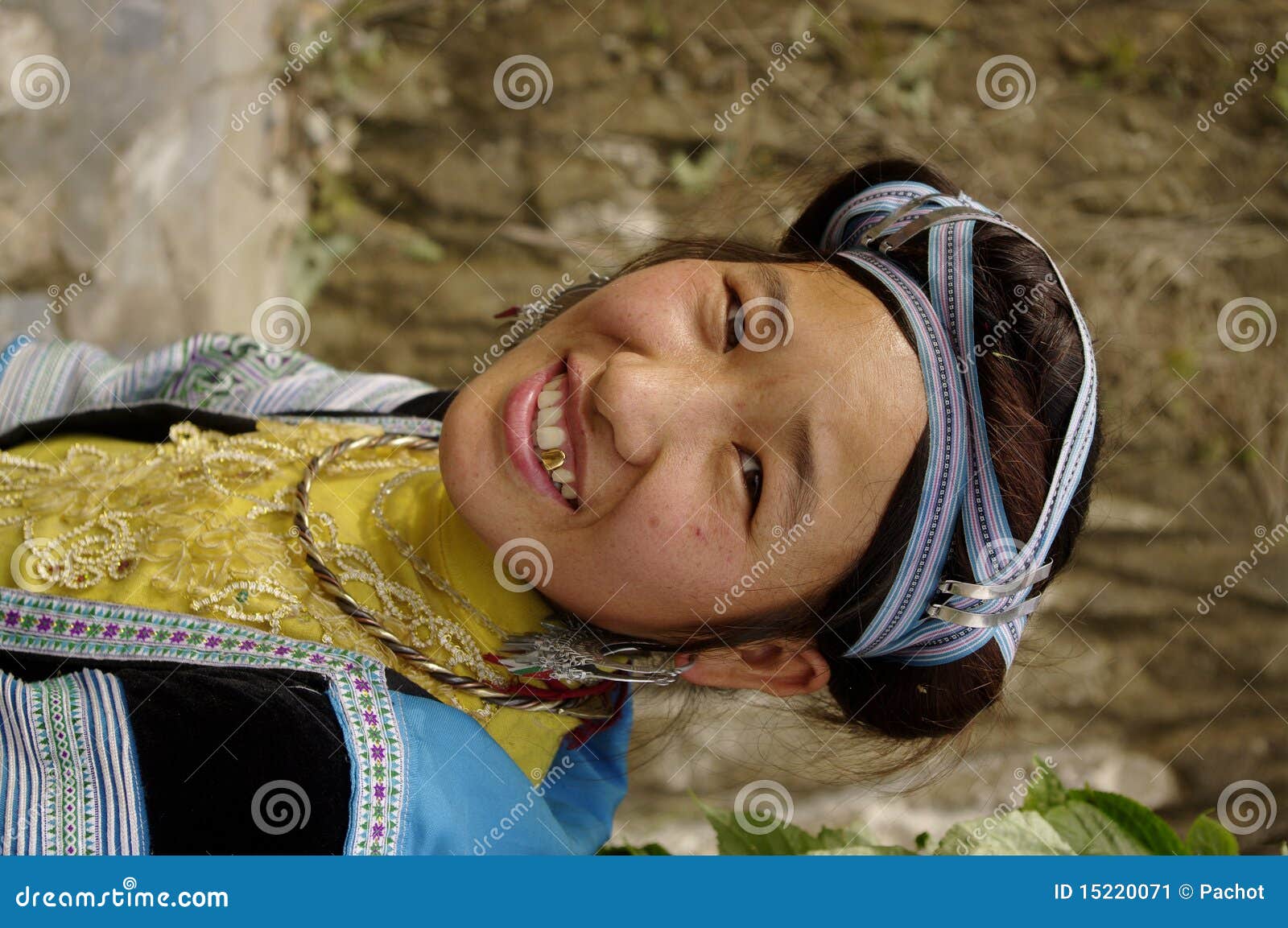 Hmong Girl Blue stock image. Image of blue, rural, jacket - 15220071