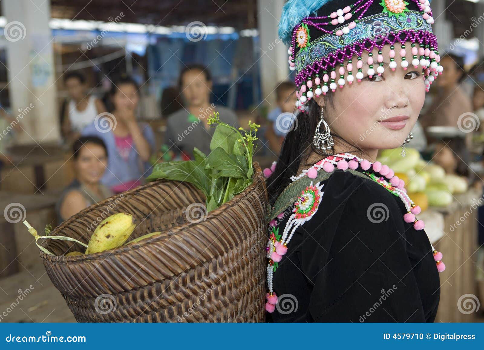 Hmong woman in Laos stock photo. Image of lifestyle, ethnically - 4579710
