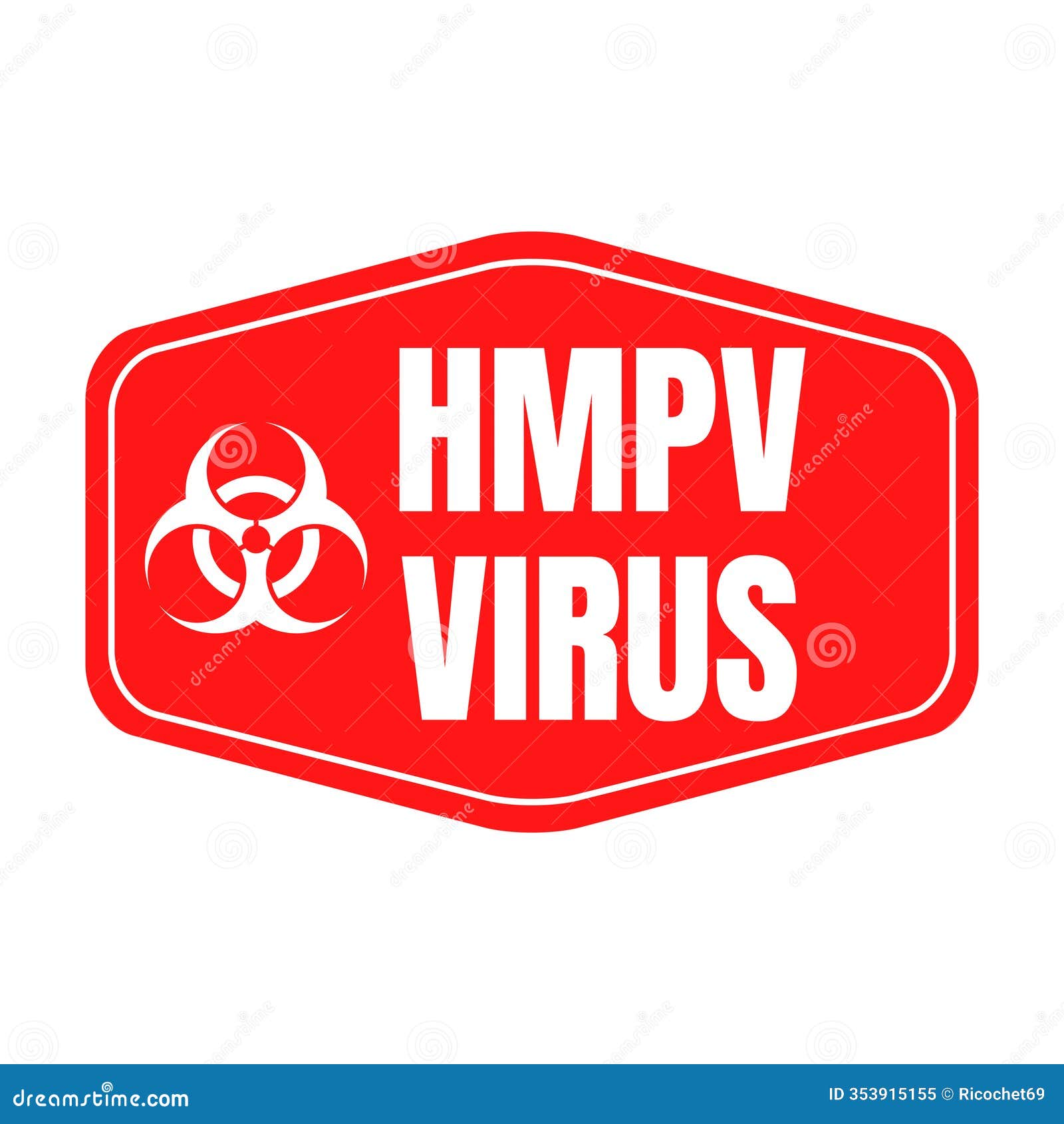 HMPV Human Metapneumovirus Molecular Illustration With Covid Virus ...