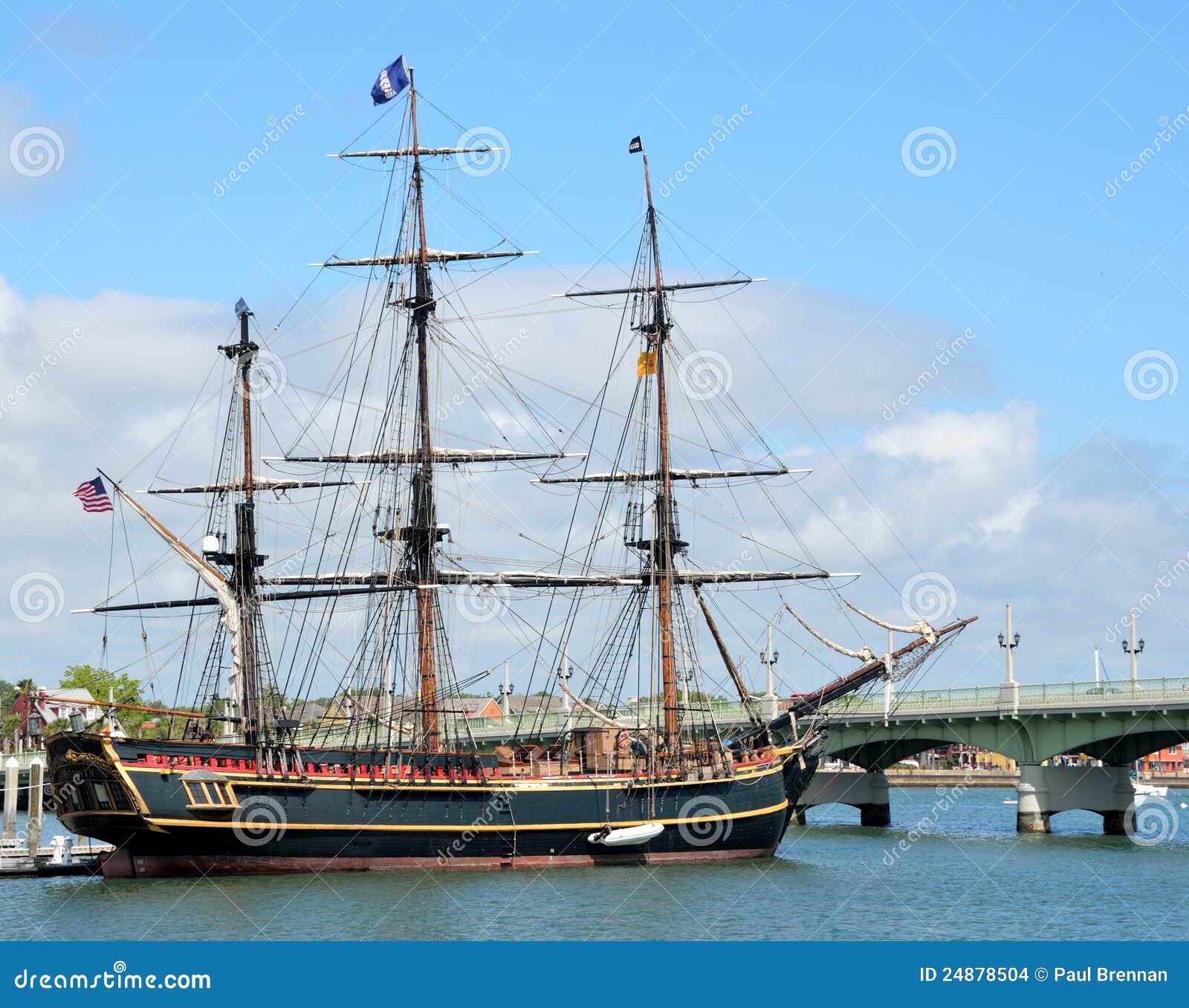 The HMS Bounty editorial stock image. Image of moored - 24878504