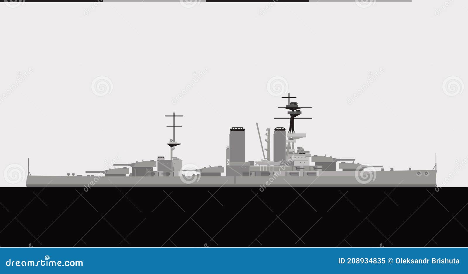 HMS CANADA 1915. Royal Navy Battleship. Stock Illustration ...