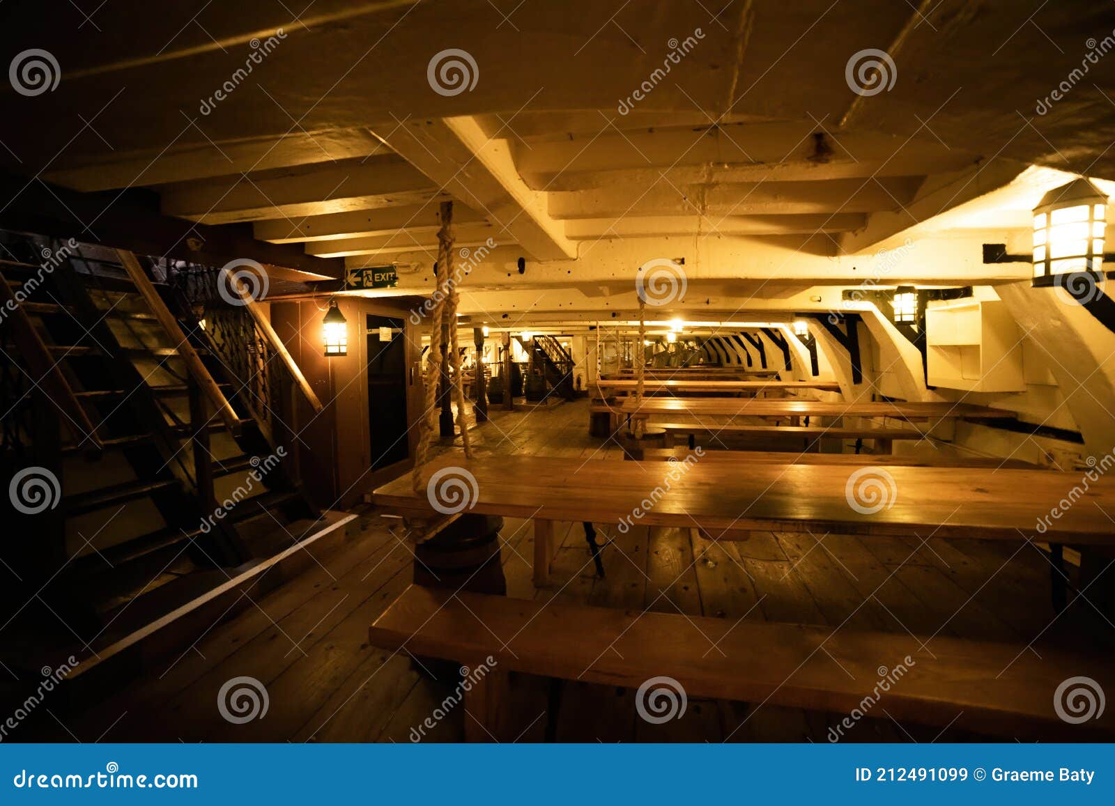 HMS Trincomalee Tall Ship Interior Editorial Stock Image - Image of ...