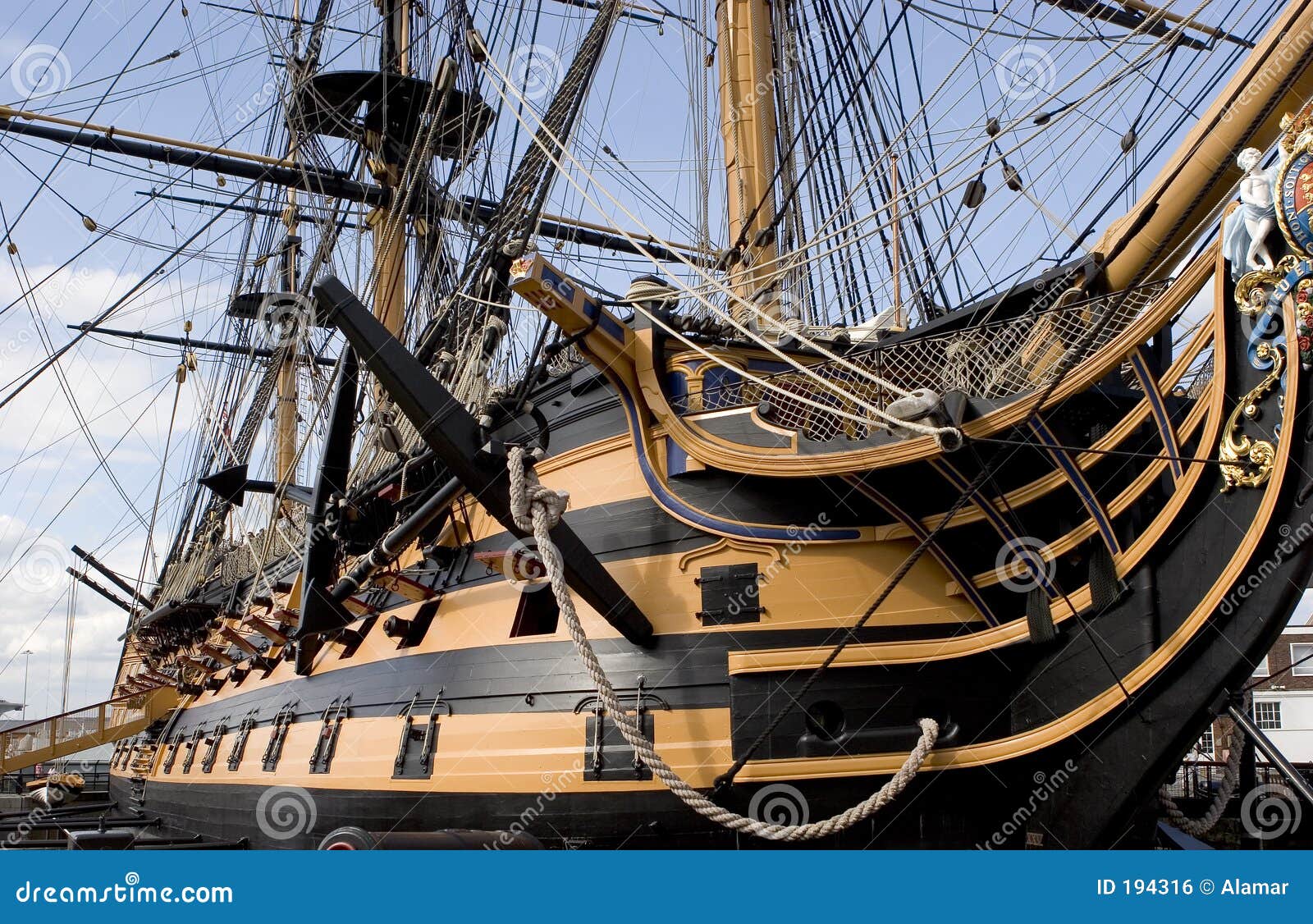 HMS Victory stock photo. Image of canon, historic, admiral - 194316