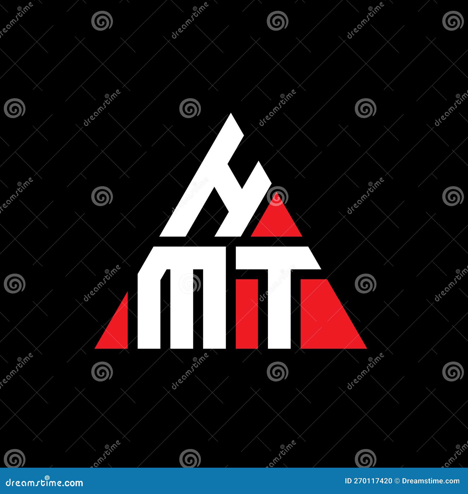HMT Triangle Letter Logo Design with Triangle Shape. HMT Triangle Logo ...