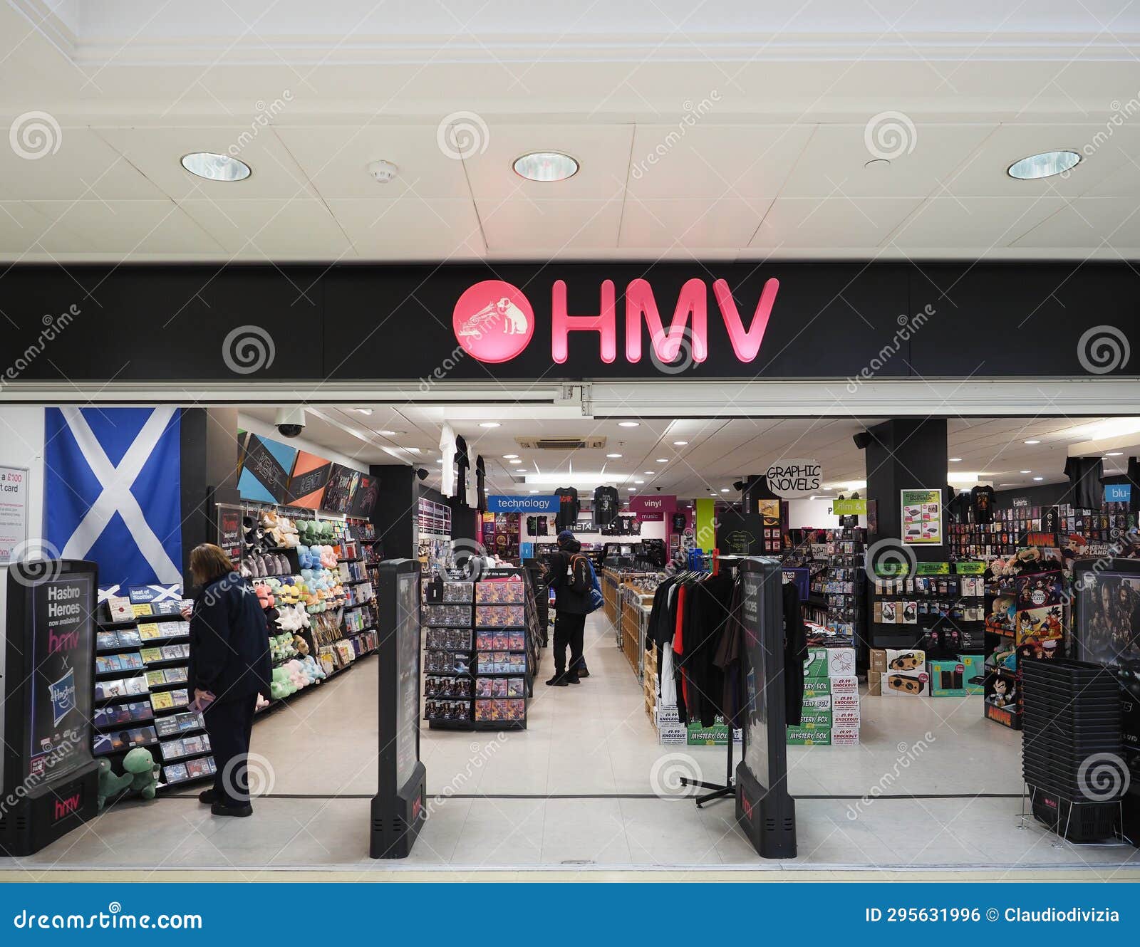 HMV shopfront sign editorial photo. Image of road, street - 295631996