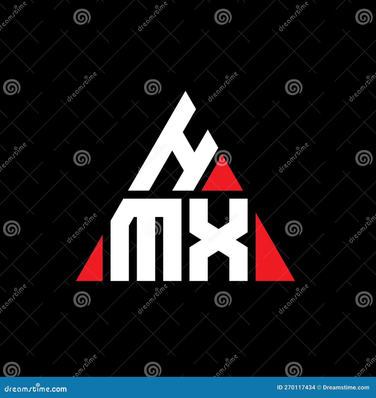HMX Triangle Letter Logo Design With Triangle Shape. HMX Triangle Logo ...