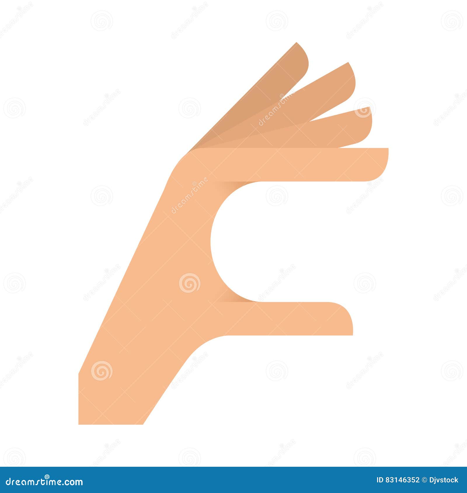 Hnad holding something stock vector. Illustration of teamwork - 83146352