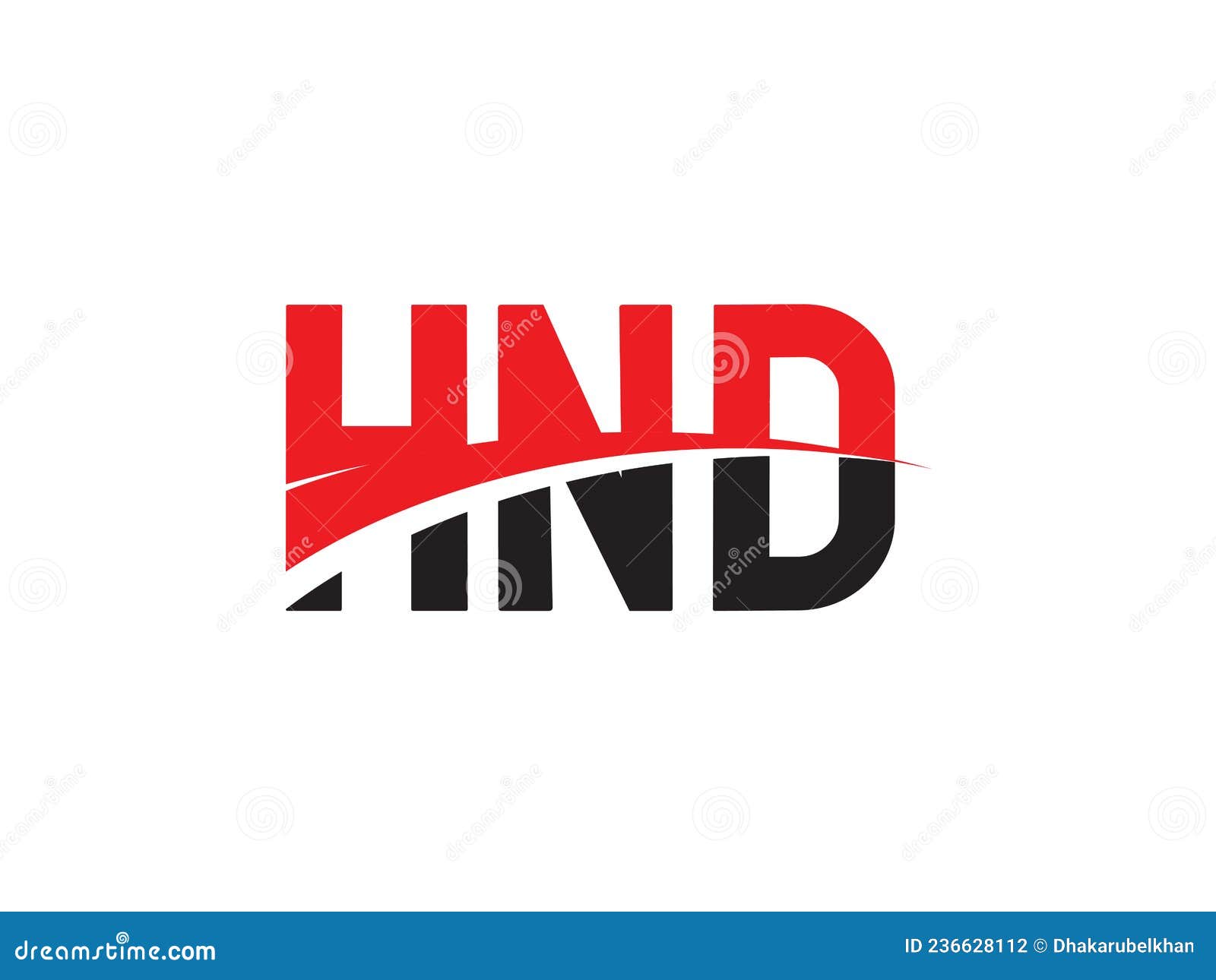 HND Letter Initial Logo Design Vector Illustration Stock Vector ...