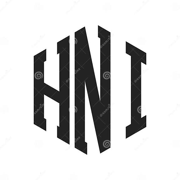 HNI Logo Design. Initial Letter HNI Monogram Logo Using Hexagon Shape ...