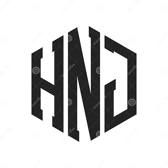 HNJ Logo Design. Initial Letter HNJ Monogram Logo Using Hexagon Shape ...